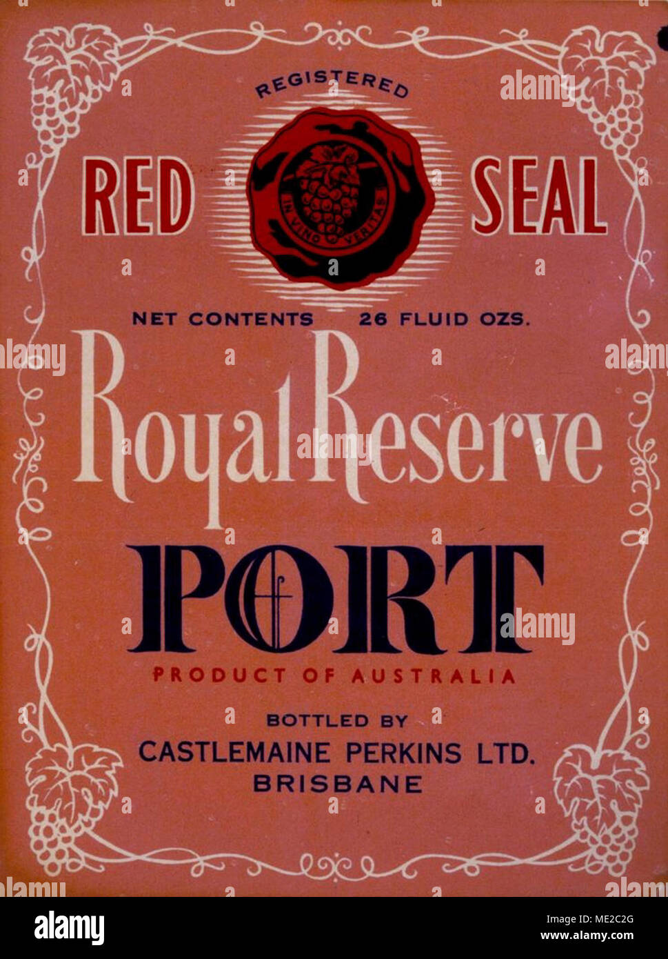 Royal Reserve Port label Stock Photo - Alamy