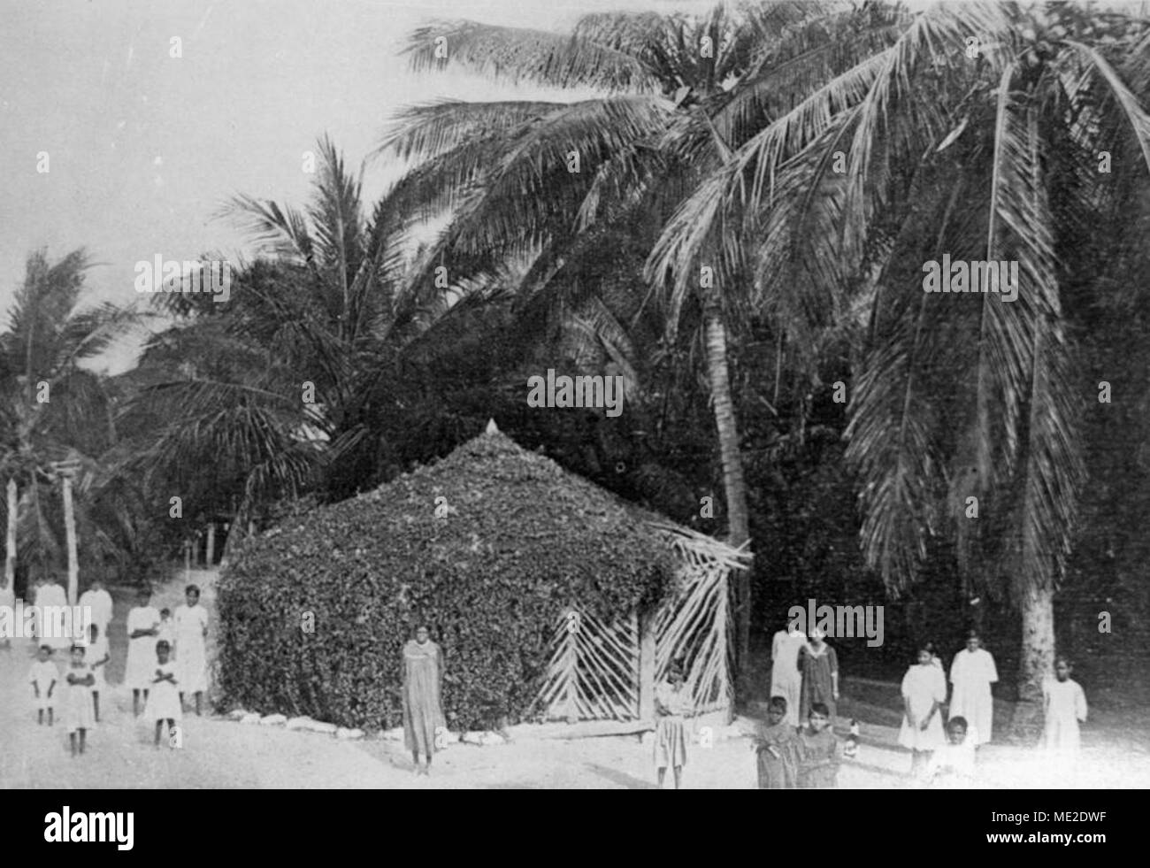 Bush house in the children's playground at Mapoon Mission, September ...