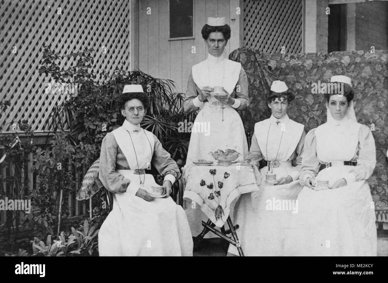 Having tea Black and White Stock Photos & Images - Alamy
