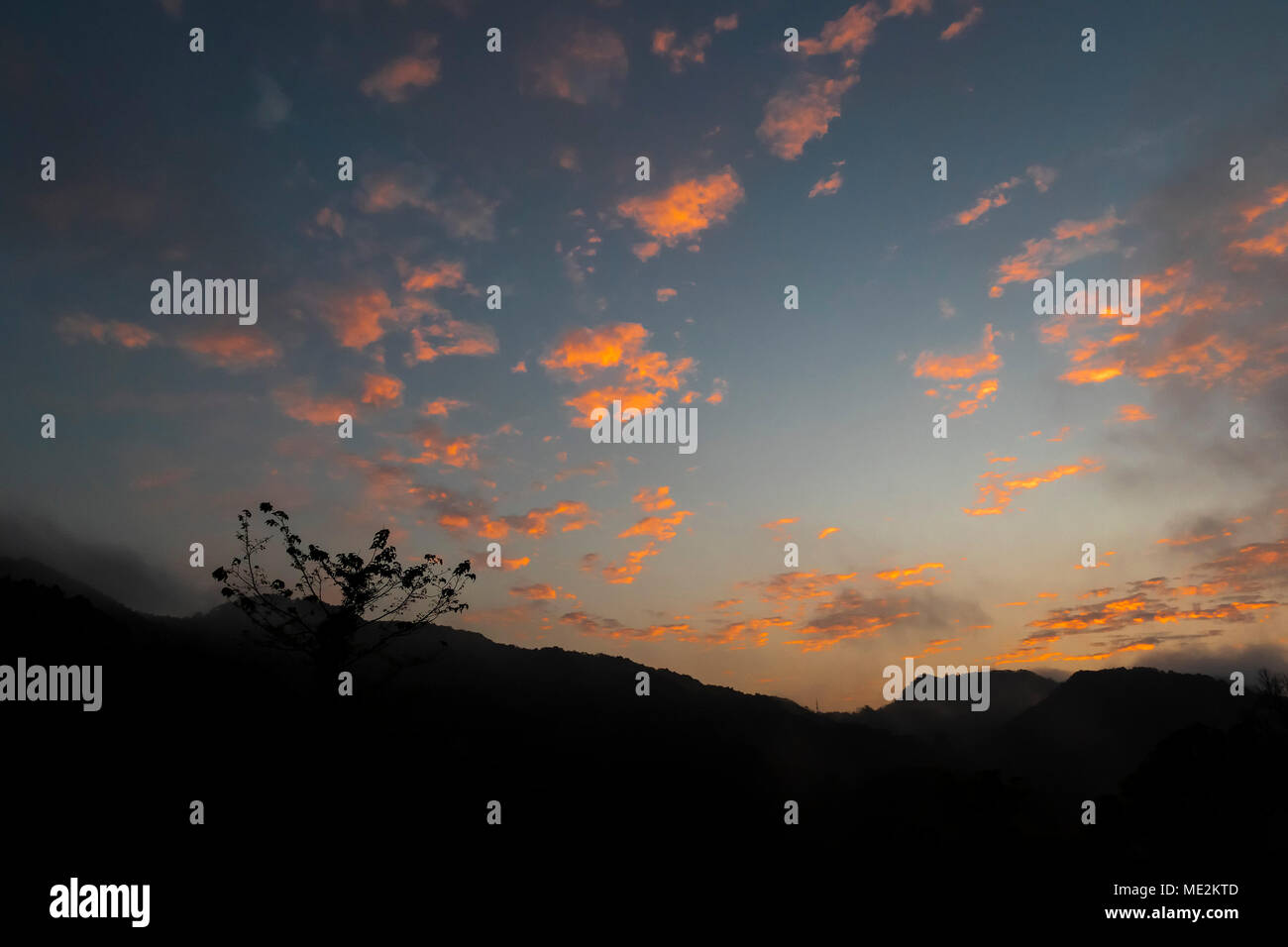 Dawn over the Mountains at Bach Ma National Park, Vietnam Stock Photo ...