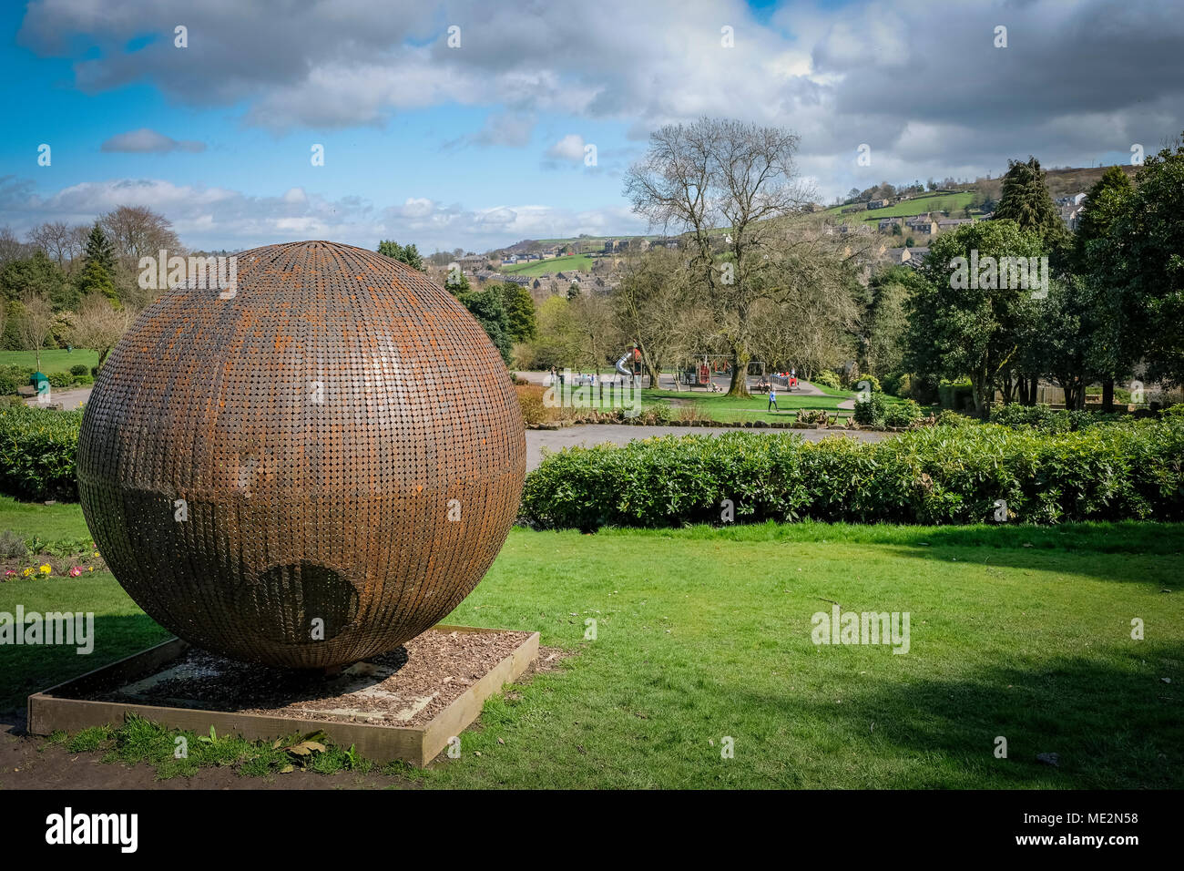 Central Park in the Village of Haworth, near Bradford, home of the ...