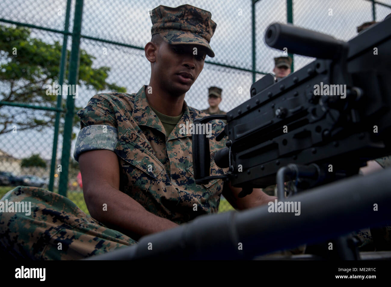 U.S. Marine Corps Cpl. Raymond St-Amand, with Headquarters Battalion ...