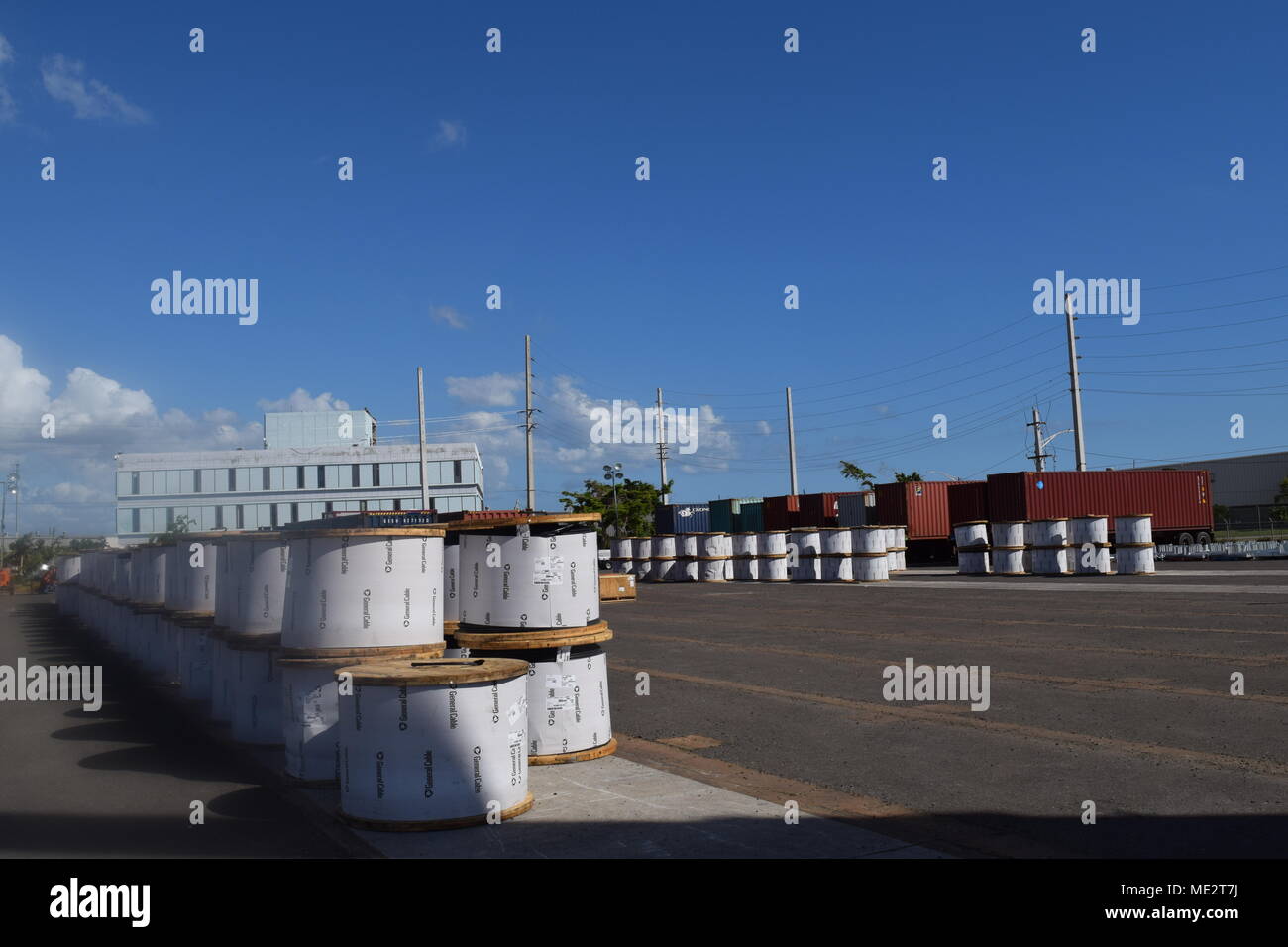 PONCE, PUERTO RICO – Hundreds of massive coils of heavy high tension ...