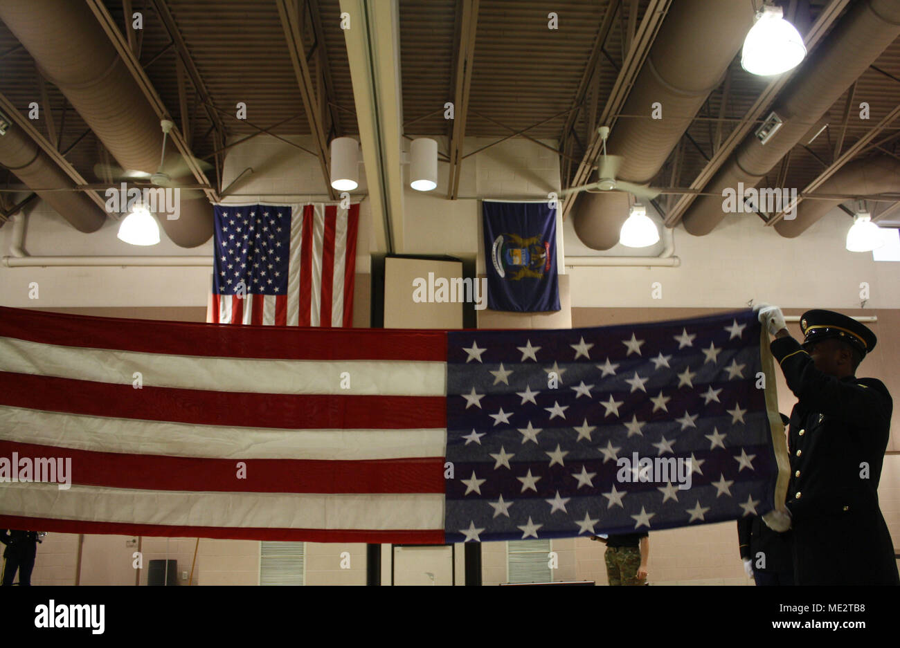 Funeral Honors members practice precision flag-folding at the Fort ...