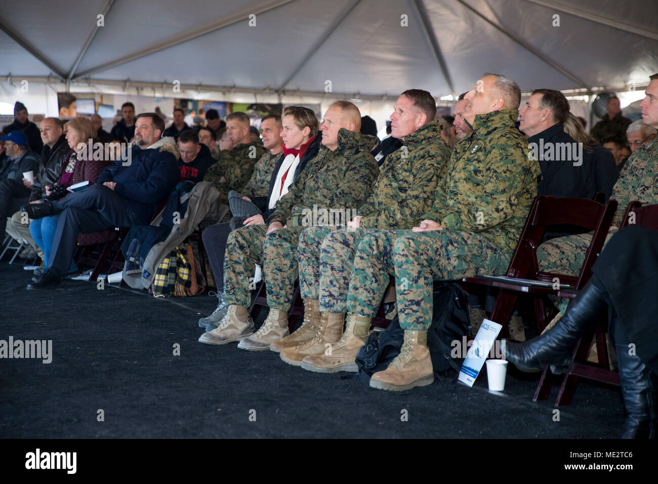 Personnel with the Office of Naval Research brief the Autonomous Aerial ...
