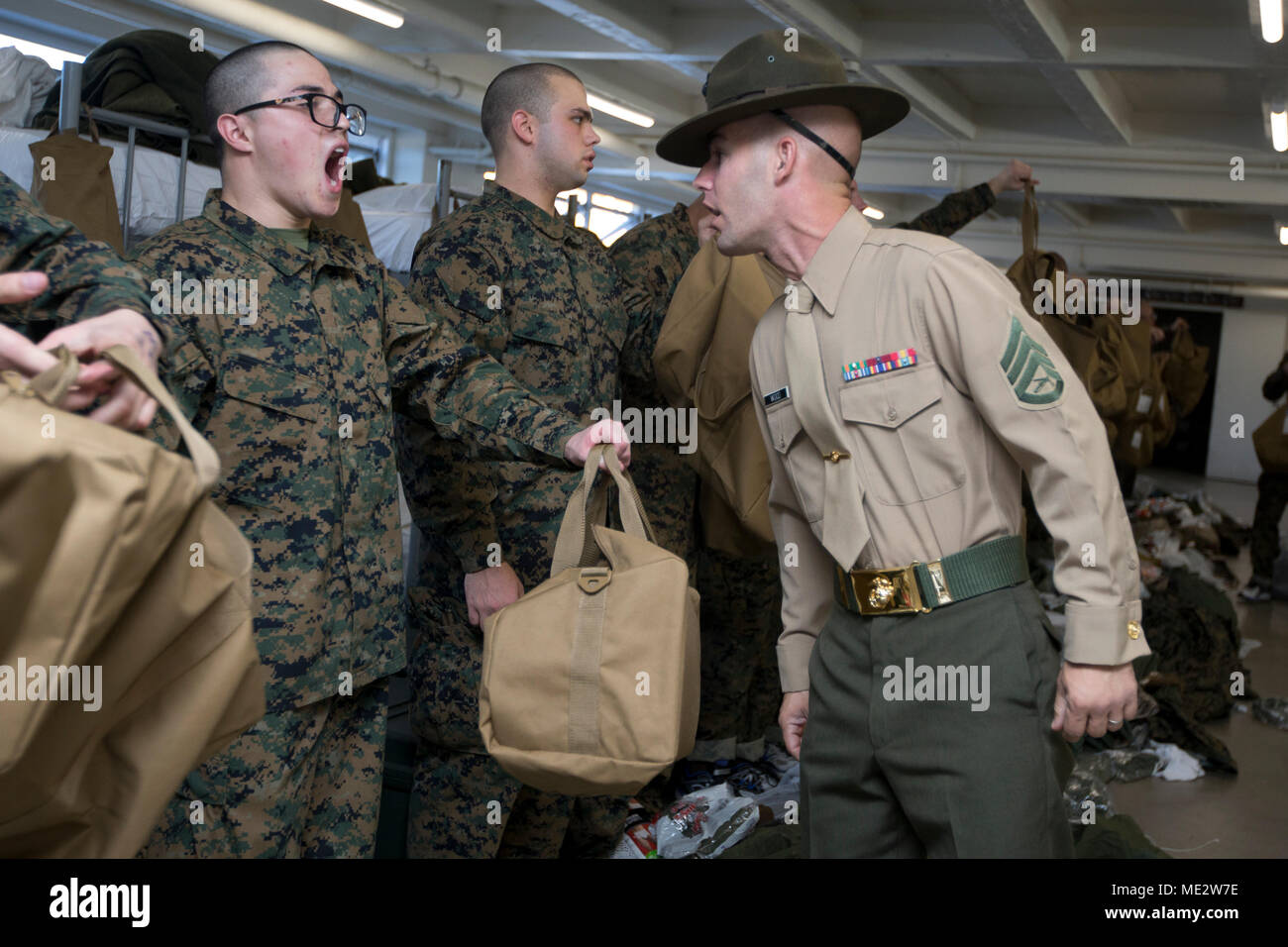 Staff Sgt. Justin Wood, drill instructor, Golf Company, 2nd Recruit ...