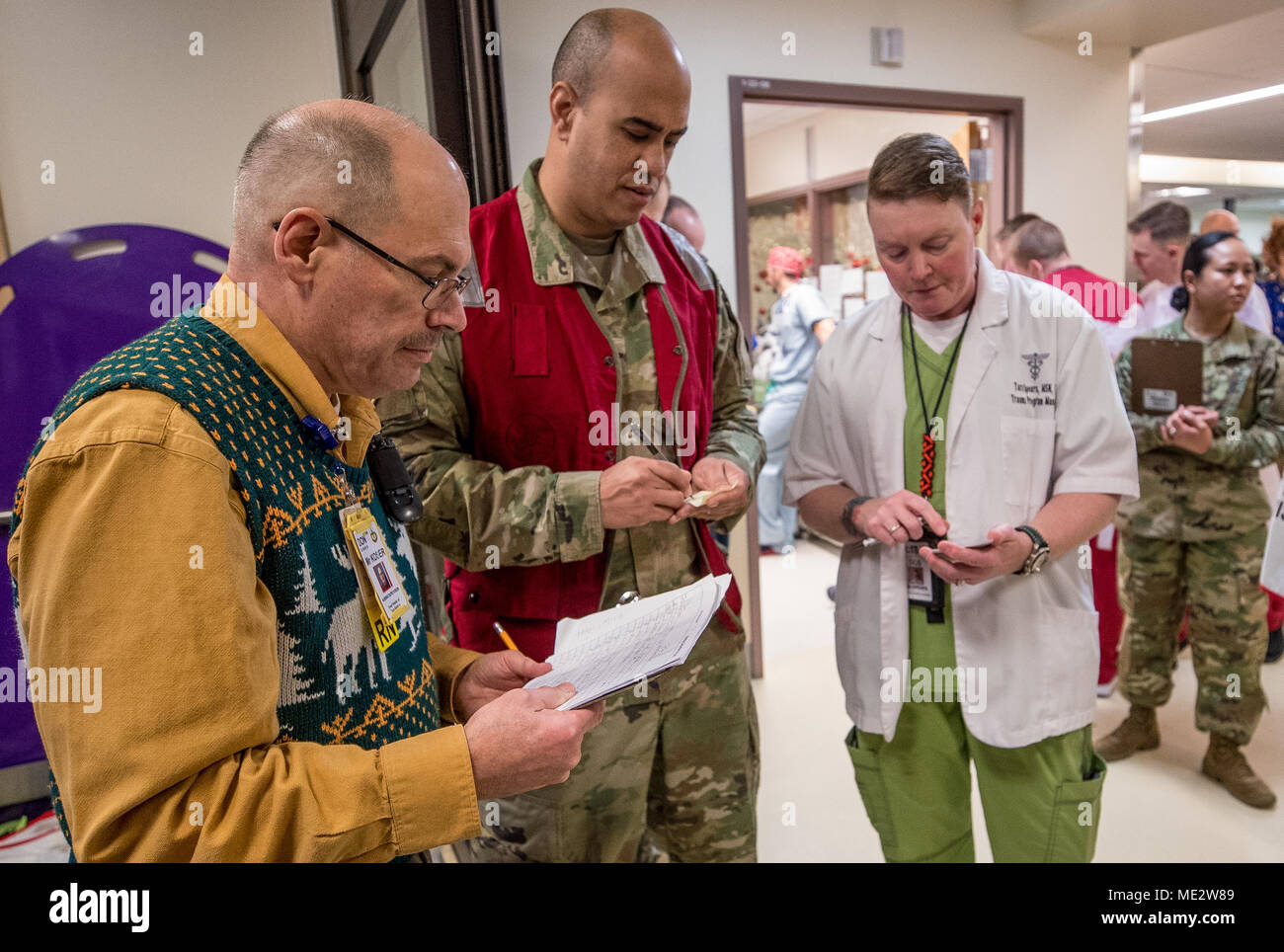 (From Left) Stuart Koser, Lt Col. Allan Boudreaux, and Trauma Nurse ...