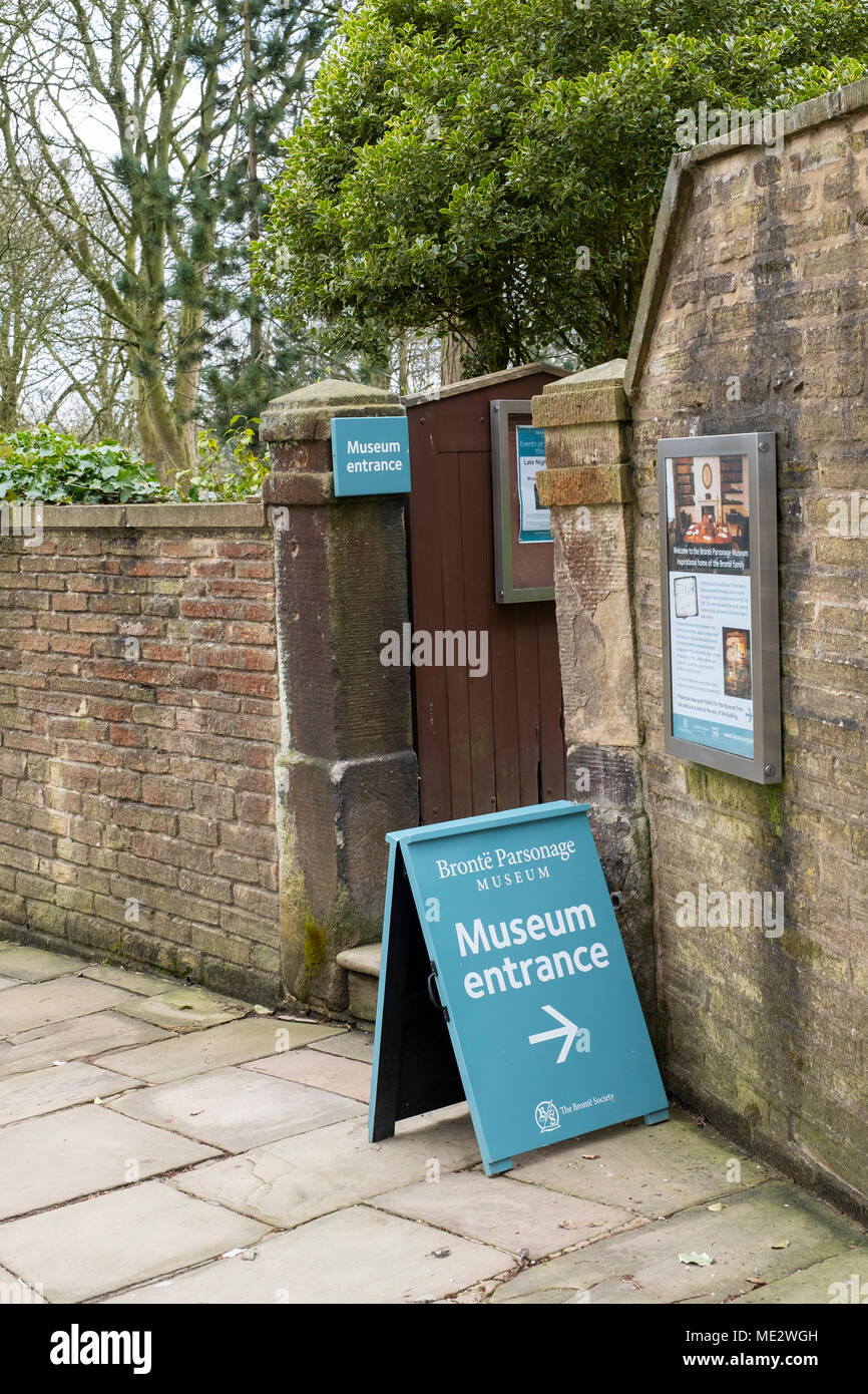 The Bronte Parsonage Museum in the Village of Haworth, near Bradford ...