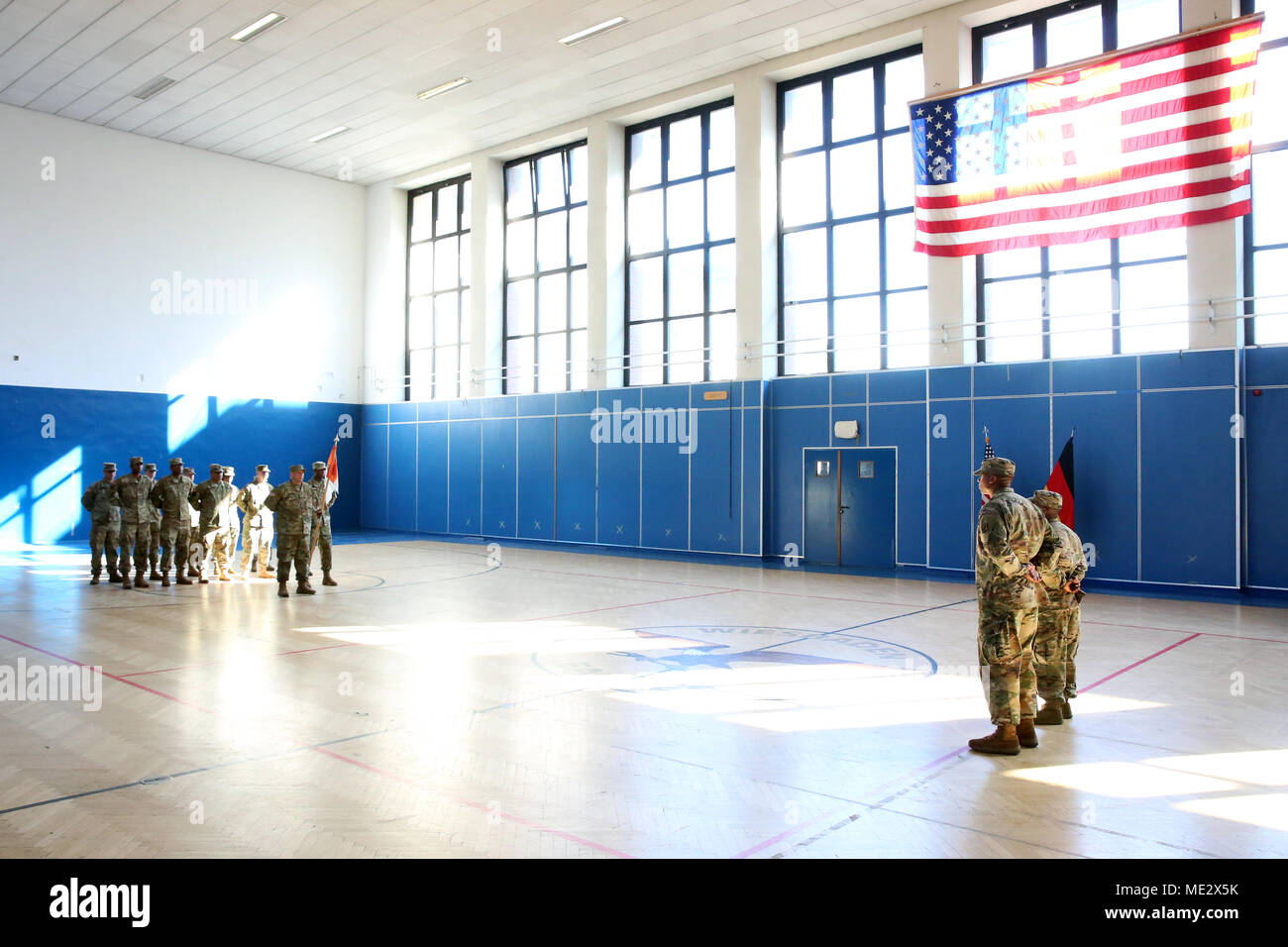 U.S. Army 1st Sgt. Corrie Moore and Capt. Detrick Moore, assigned to ...