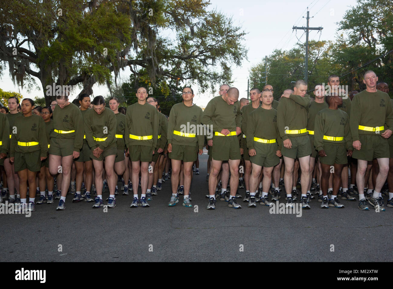 U.S. Marine Corps Recruits with Kilo Company, 3rd Battalion, and Papa ...