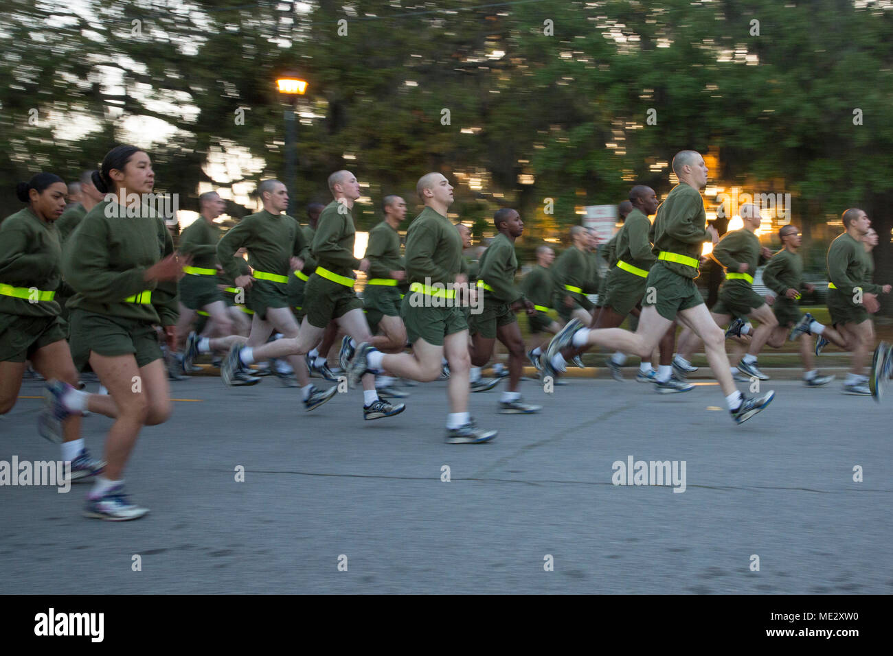 U.S. Marine Corps Recruits with Kilo Company, 3rd Battalion, and Papa ...