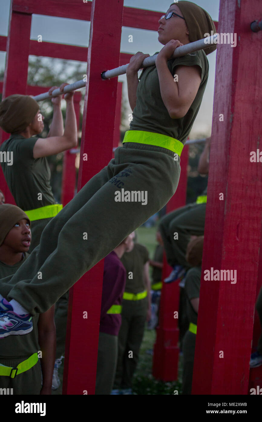 U.S. Marine Corps Rct. Alexis Abrahams with Platoon 4017, Papa Company ...