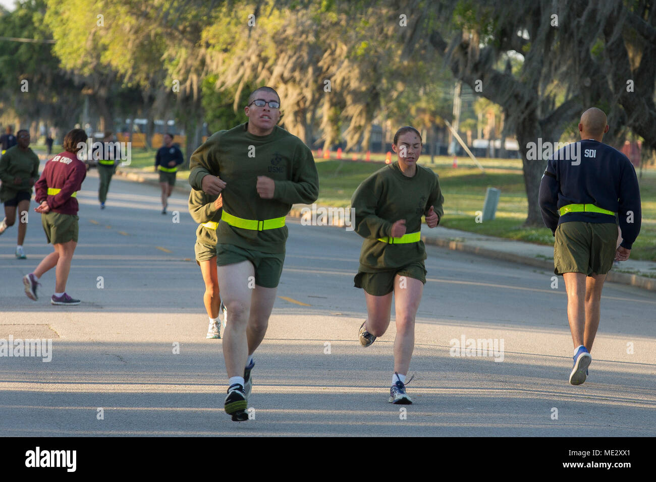 U.S. Marine Corps Recruits with Kilo Company, 3rd Battalion, and Papa ...