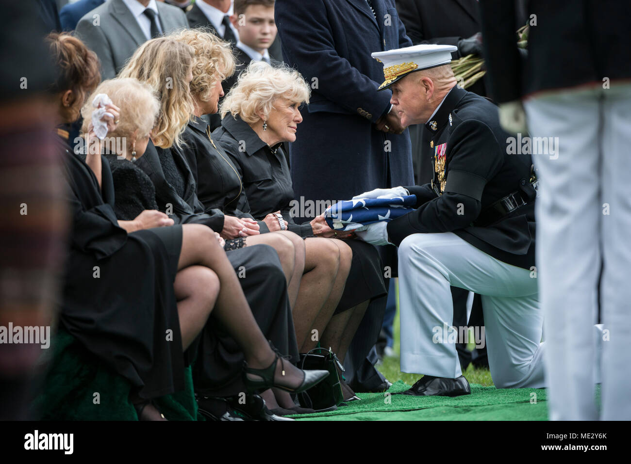 Commandant of the U.S. Marine Corps Gen. Robert B. Neller presents the ...