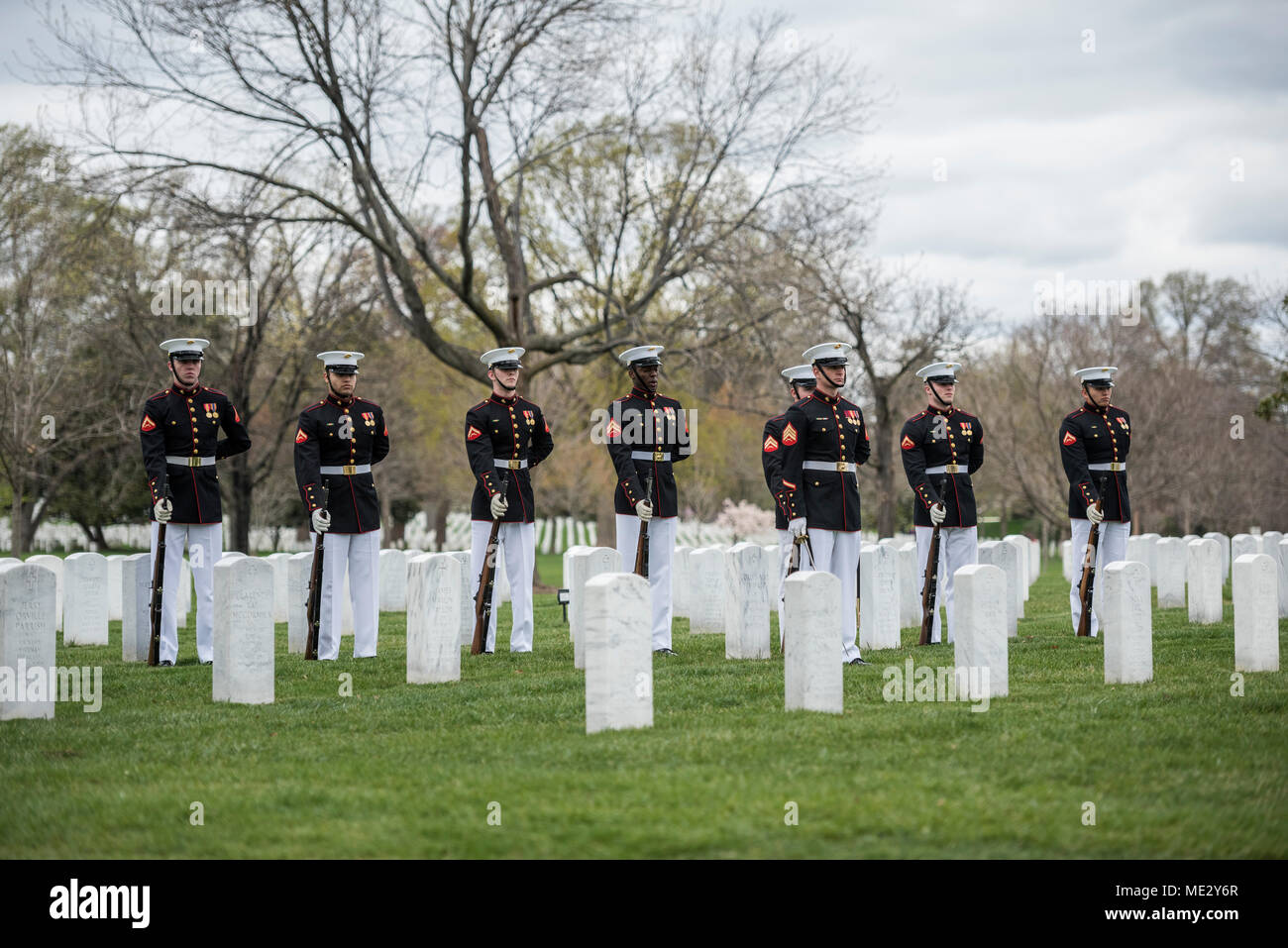 The firing party from the Marine Barracks, Washington, D.C. (8th and I ...