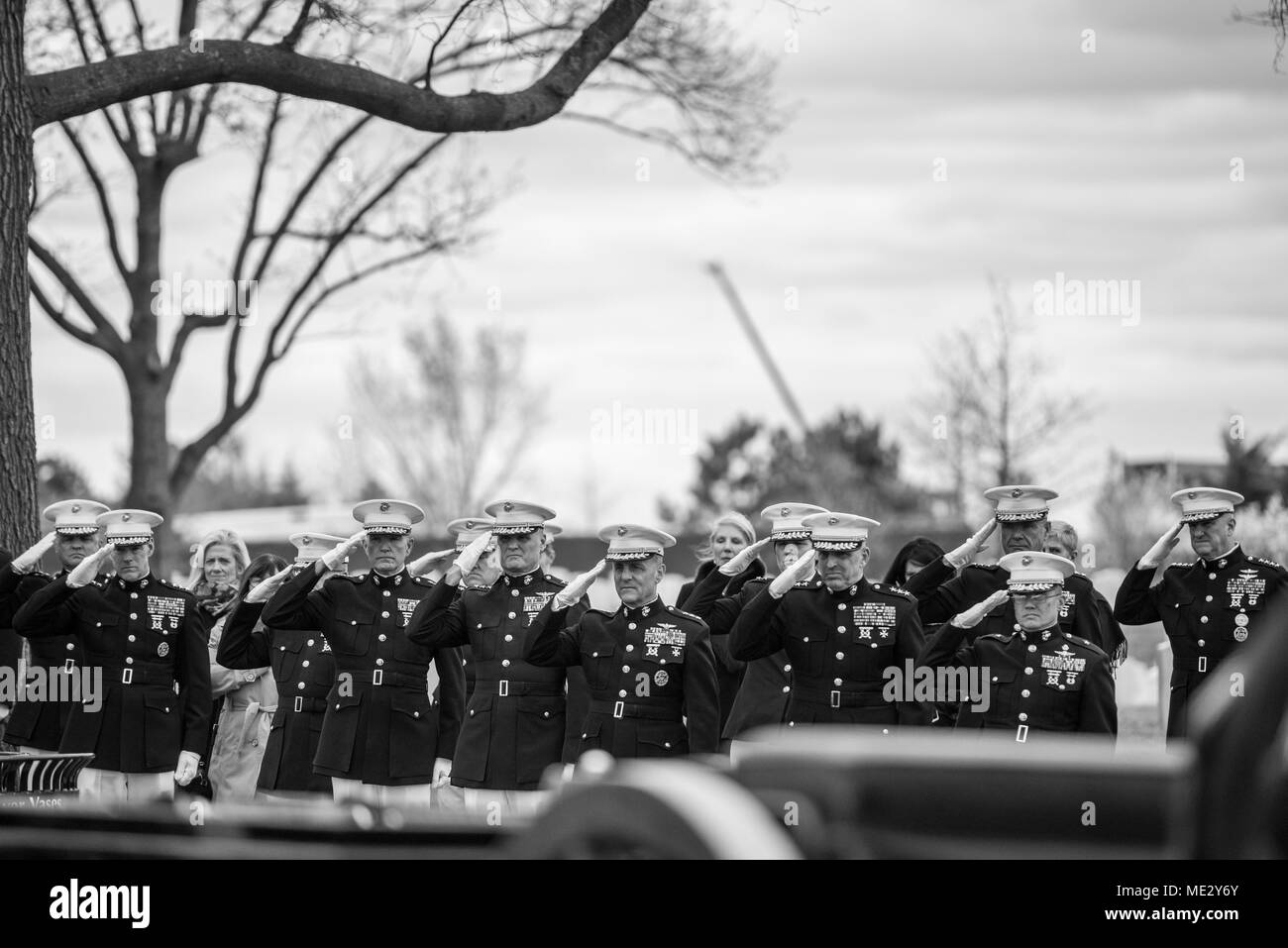 Marines render honors during the full honors funeral of U.S. Marine ...