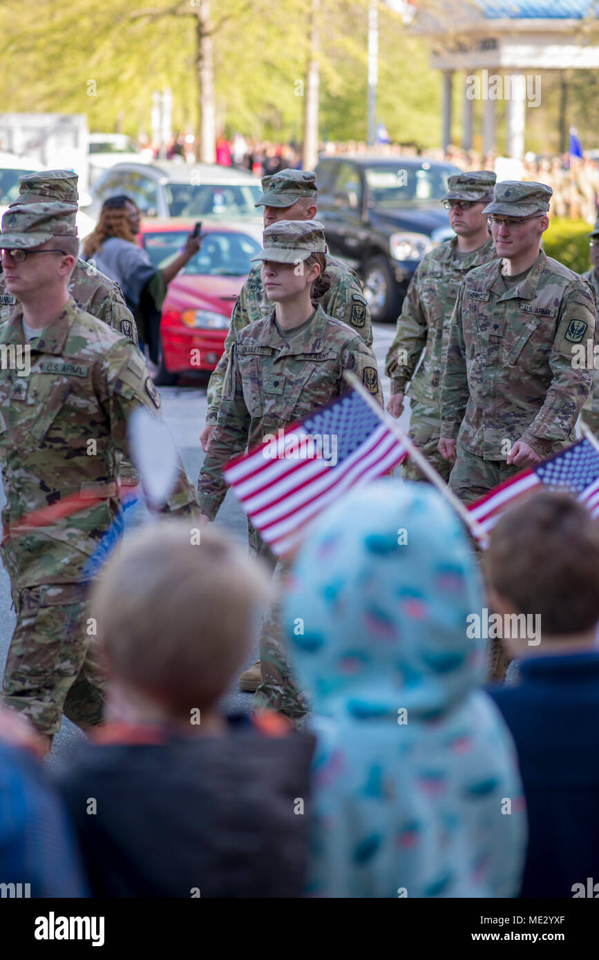Children from the Grace Christian School and family members cheer on ...