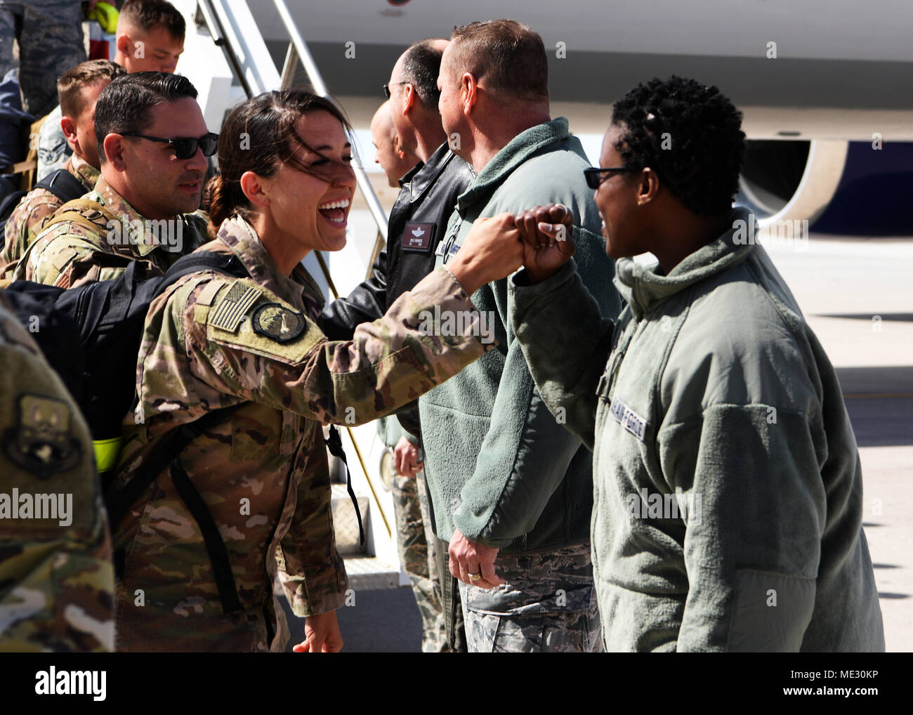 (From left) 1st Lt. Jessica Abbot, 23rd Aircraft Maintenance Unit ...