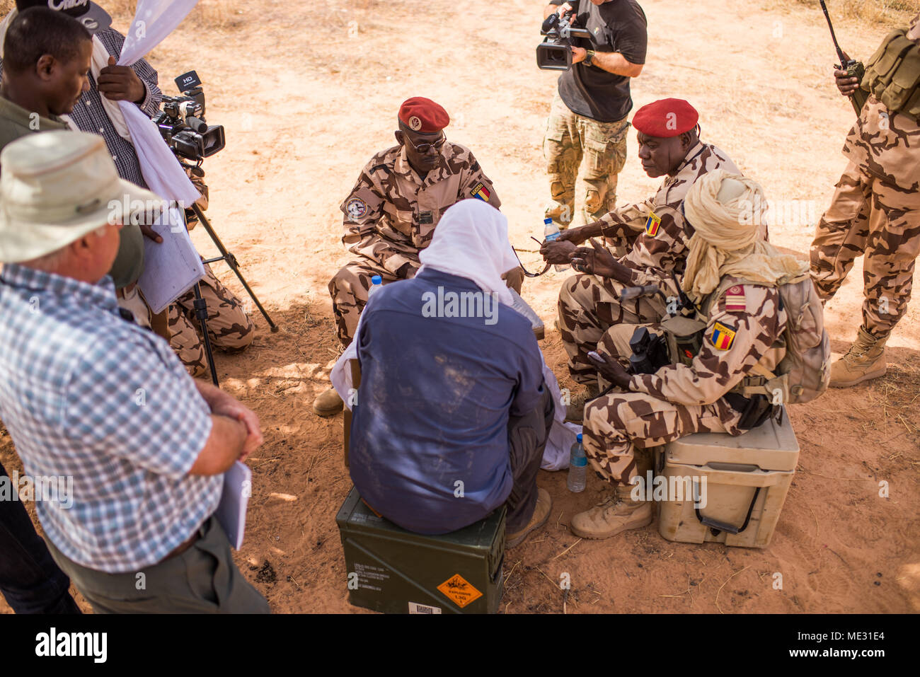 Chadian soldiers conduct key leader engagement and ambush training with ...