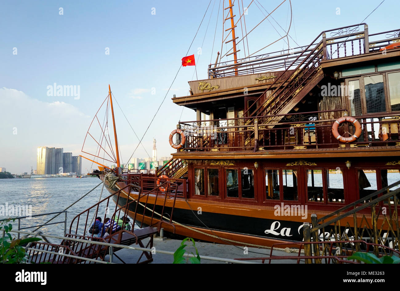 Saigon River boats, Ho Chi Minh City (Saigon) Vietnam Stock Photo - Alamy