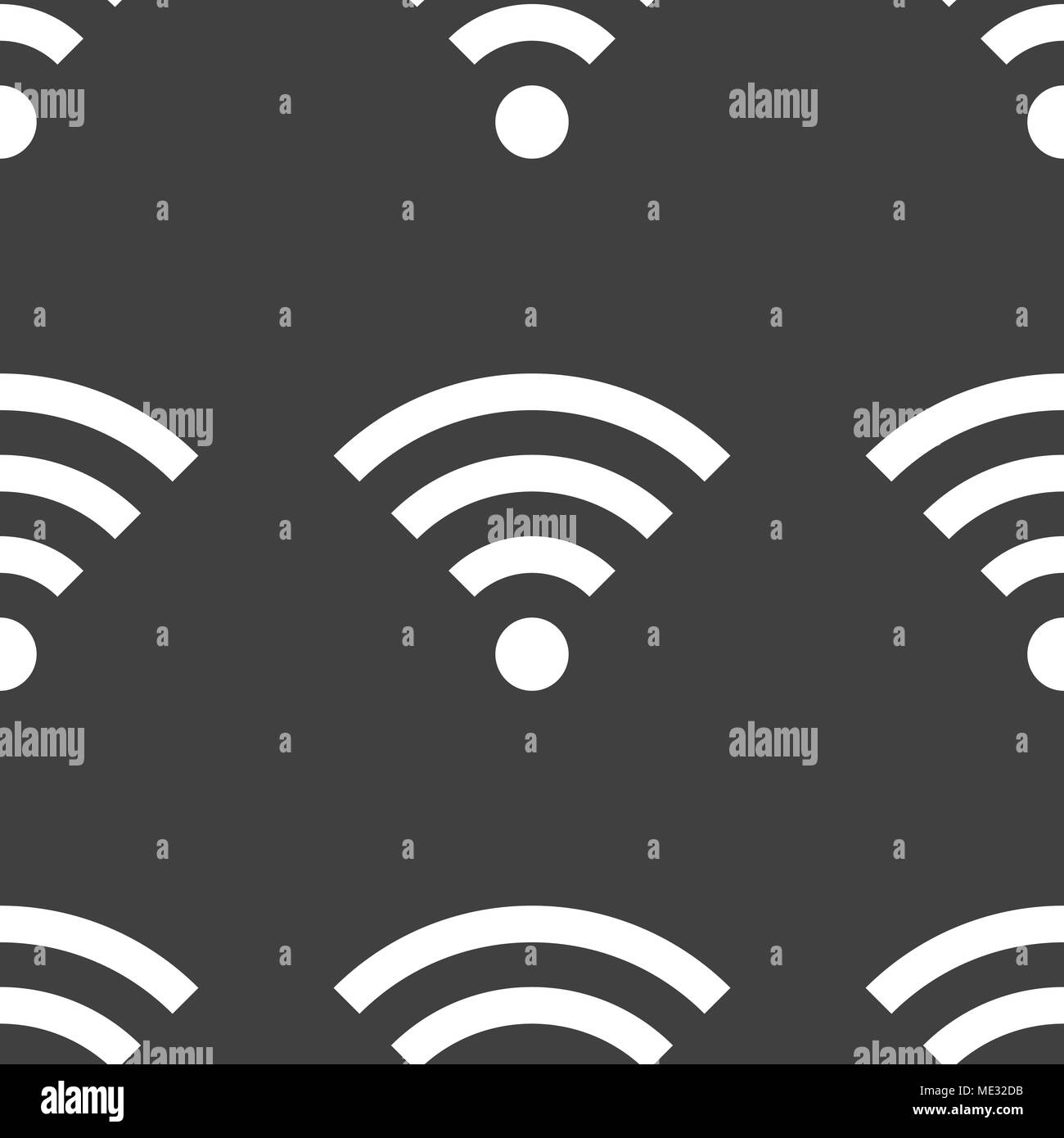 WI-FI web icon. flat design. Seamless gray pattern. Vector EPS10 Stock ...