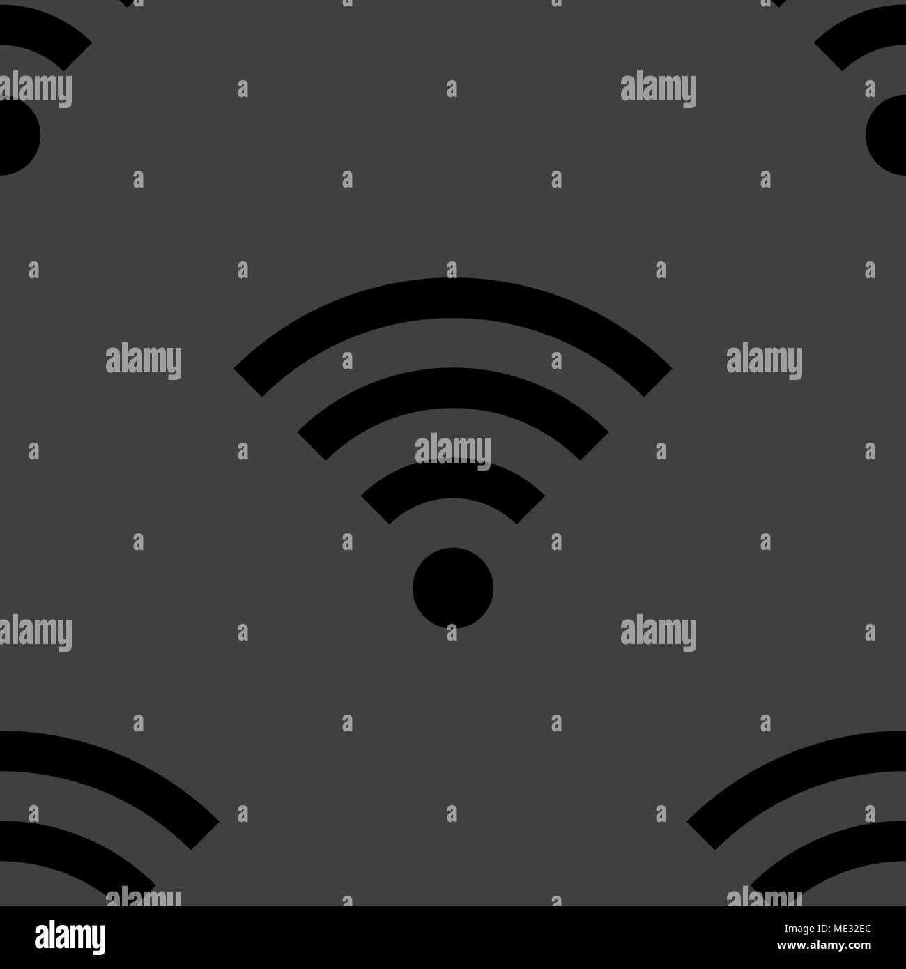 WI-FI web icon. flat design. Seamless gray pattern. Vector EPS10 Stock Vector Image & Art - Alamy