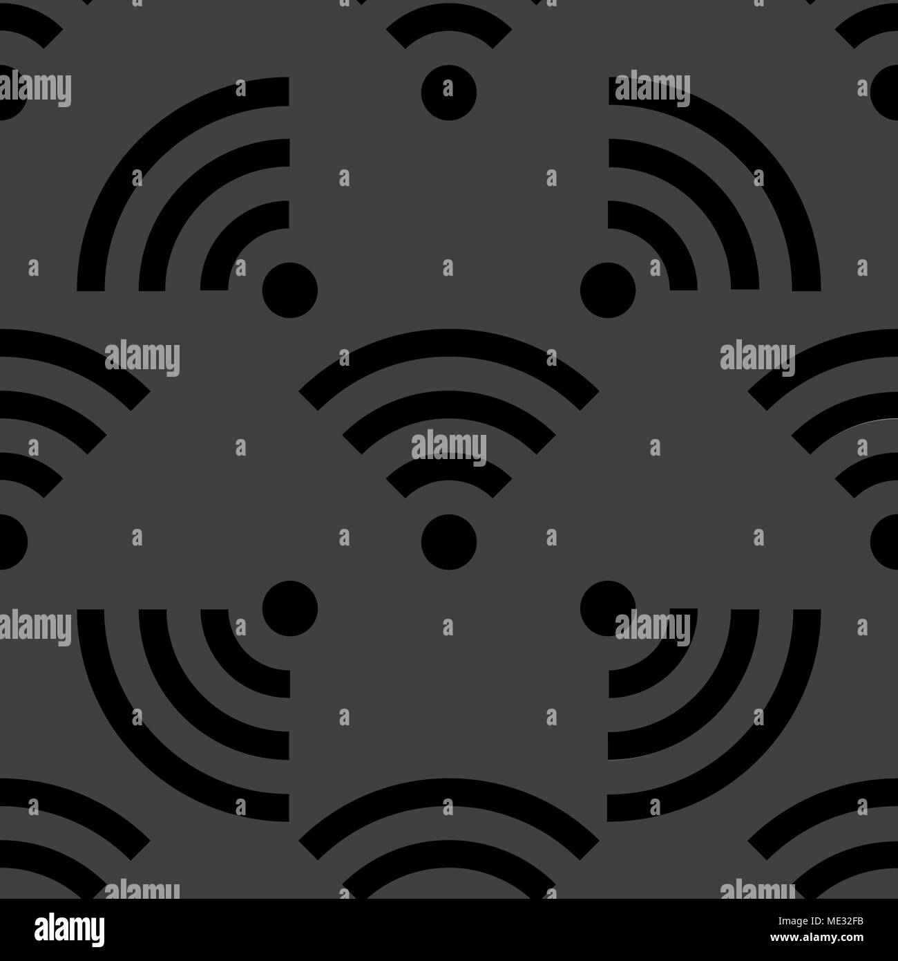 WI-FI web icon. flat design. Seamless gray pattern. Vector EPS10 Stock ...