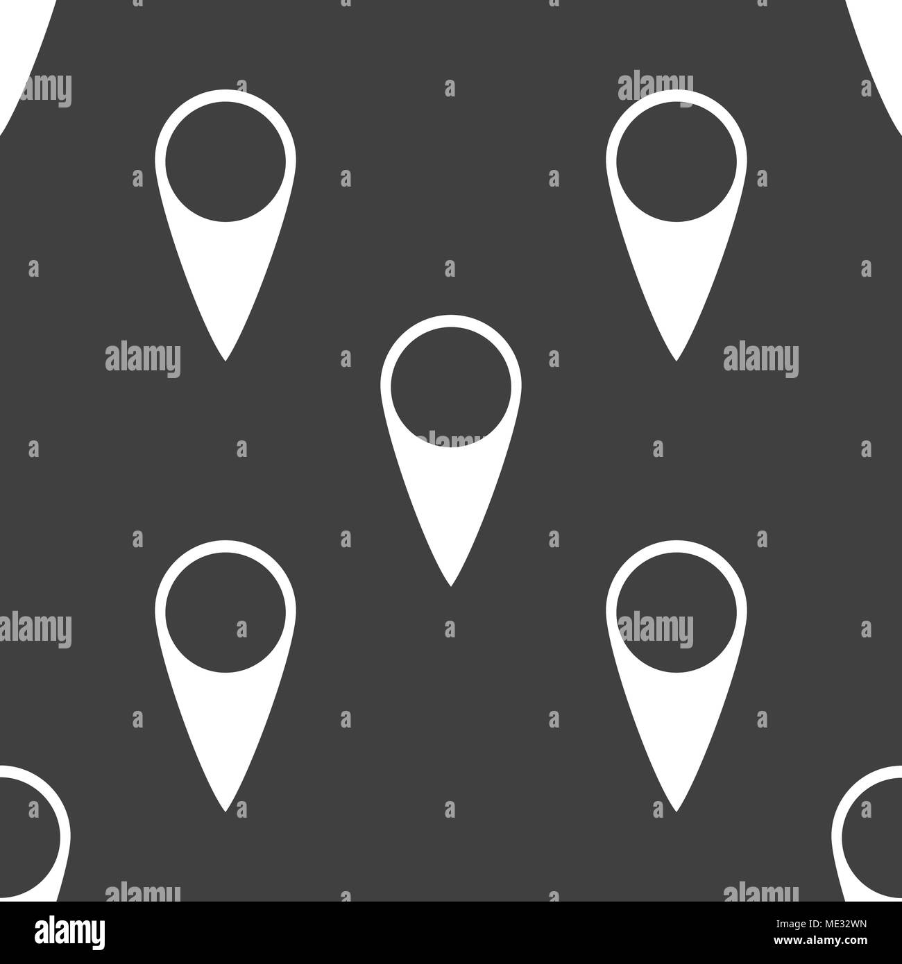 Map pointers vector vectors Black and White Stock Photos & Images - Alamy