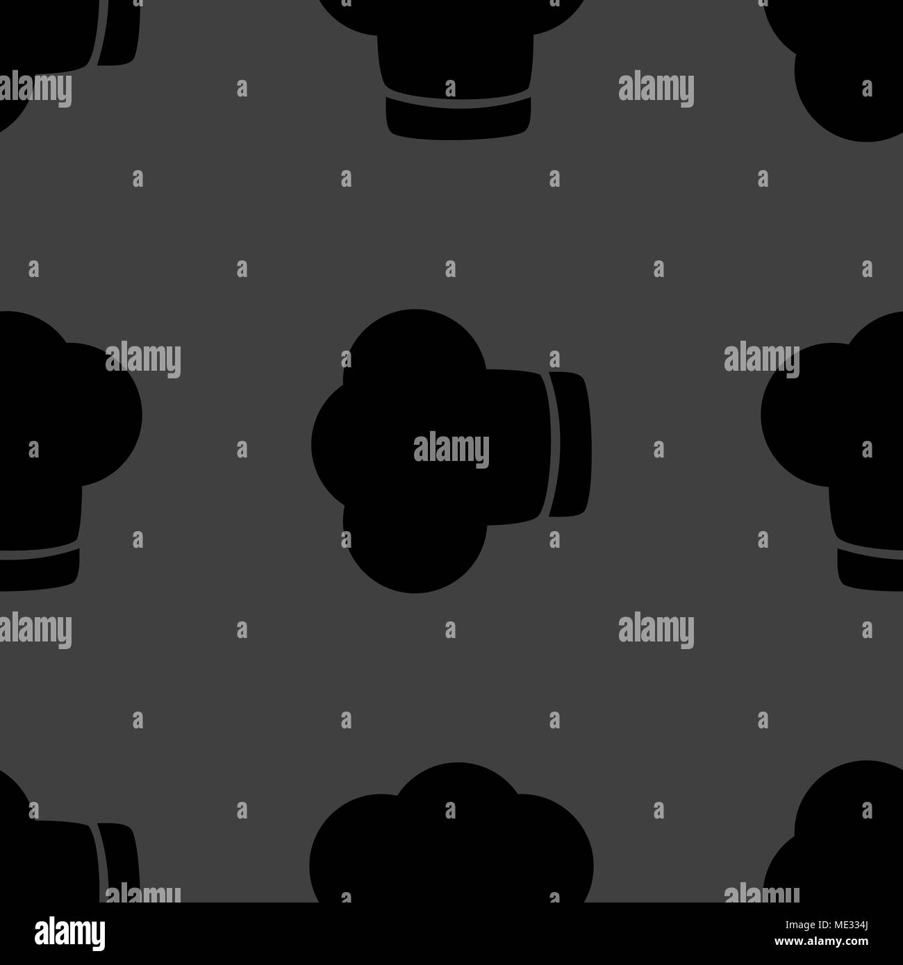 Chef cap web icon. flat design. Seamless gray pattern. Vector EPS10 ...