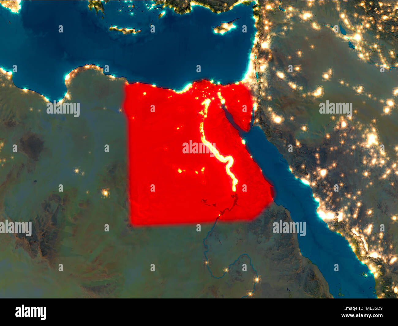 Egypt Satellite Image Stock Photos & Egypt Satellite Image Stock Images ...