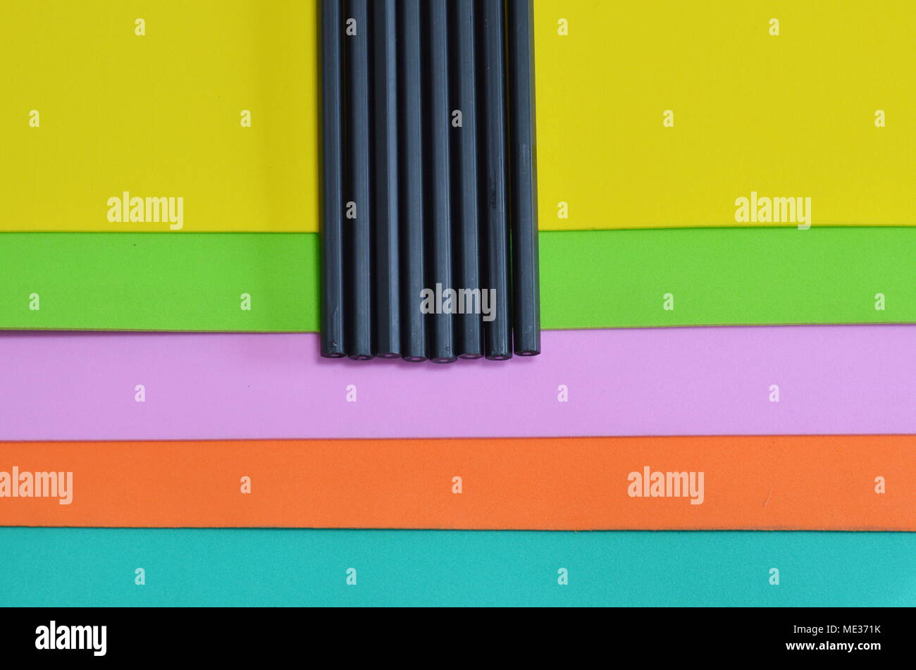 black pencil on color foam rubber board overlay Stock Photo - Alamy