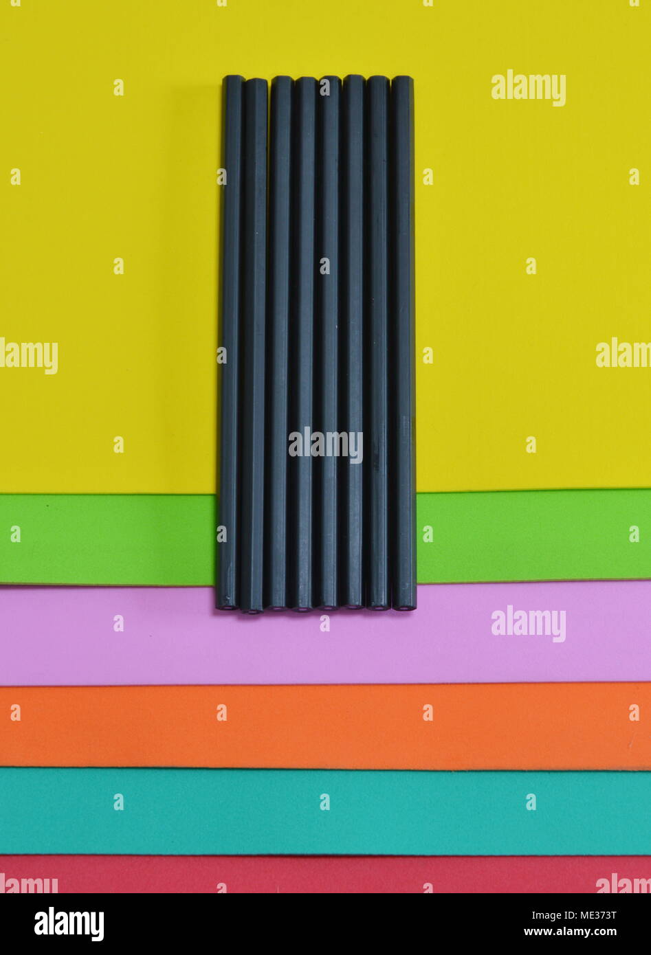 black pencil on color foam rubber board overlay Stock Photo - Alamy