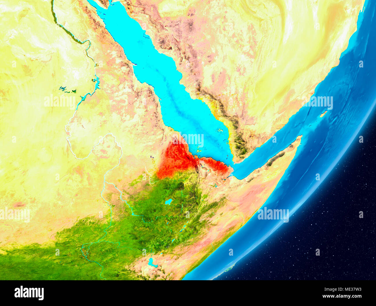 eritrea map google earth