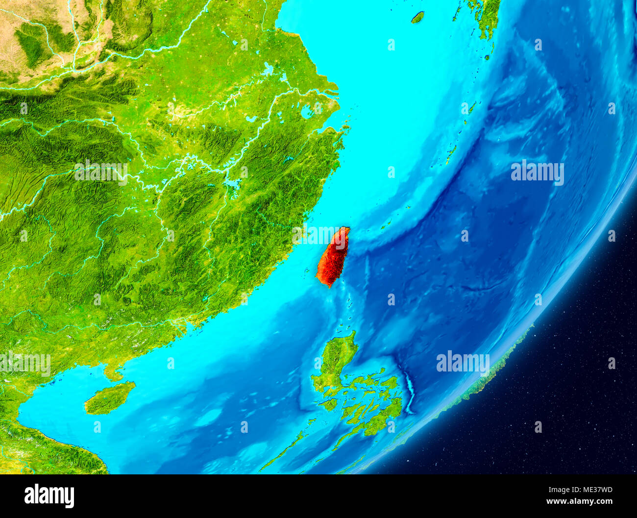 Map of taiwan hi-res stock photography and images - Alamy