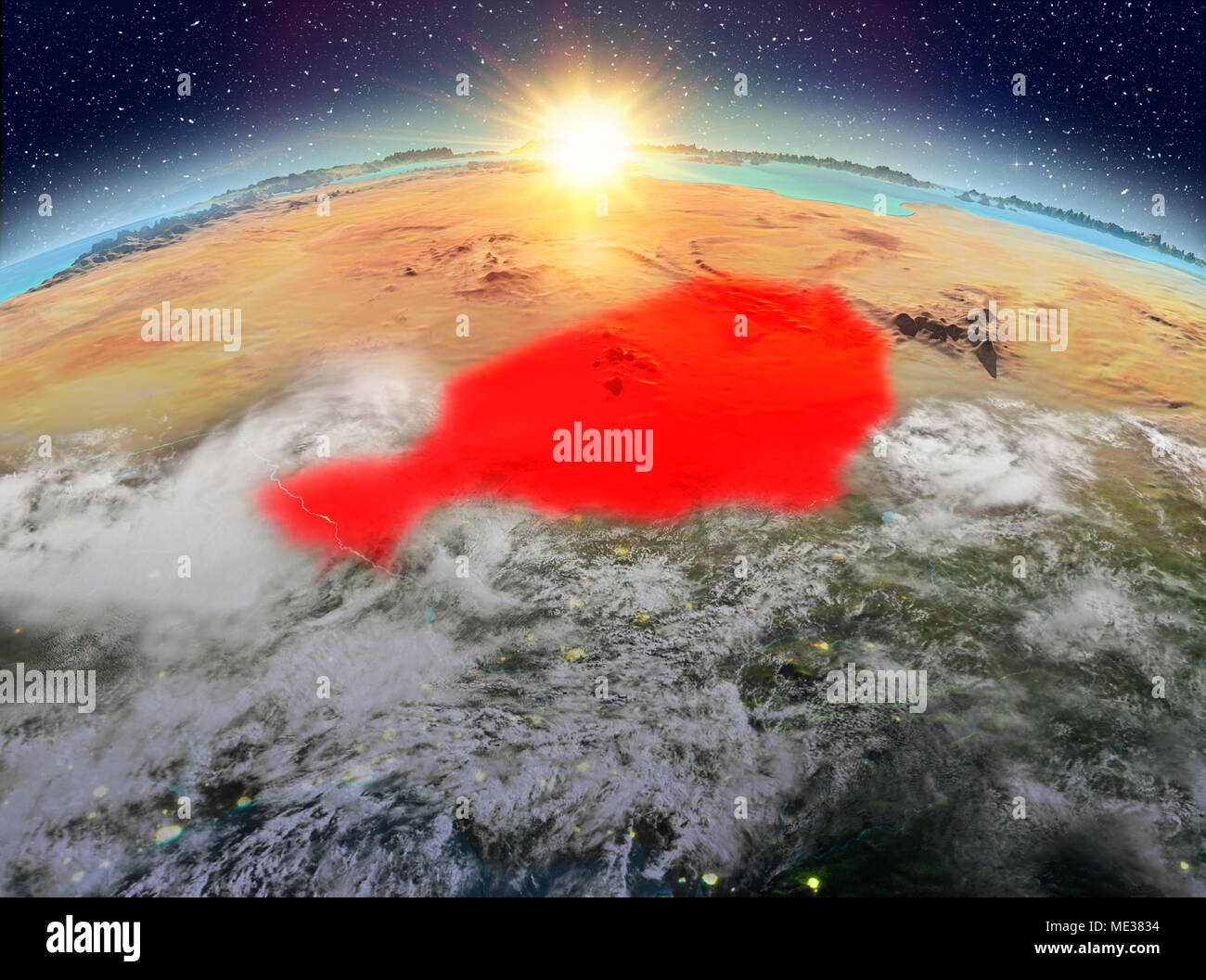 Satellite image of niger hi-res stock photography and images - Alamy