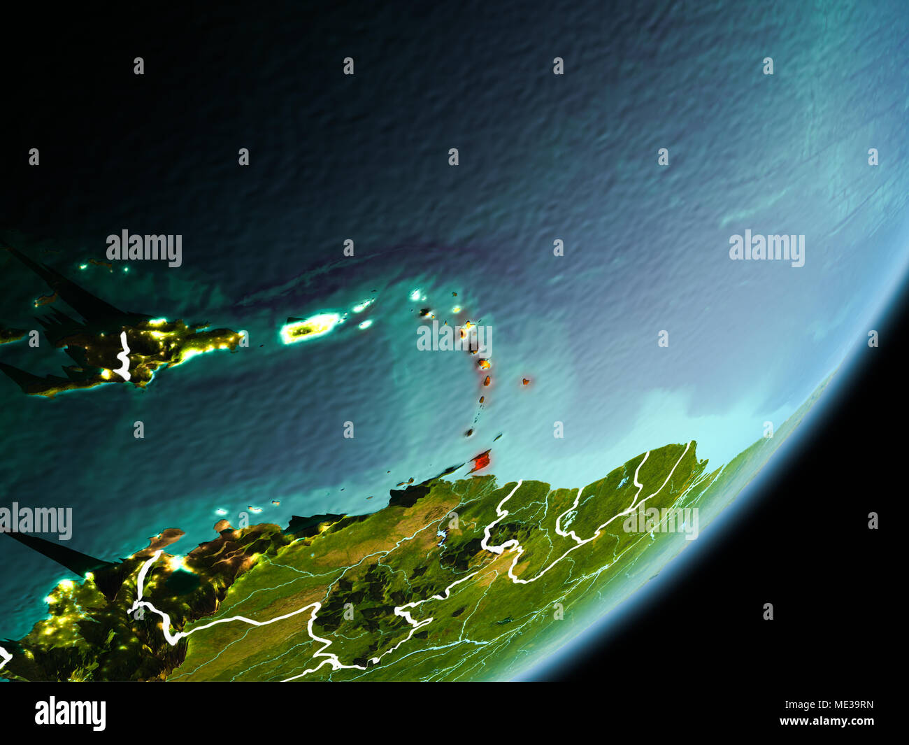 Aruba light map hi-res stock photography and images - Alamy