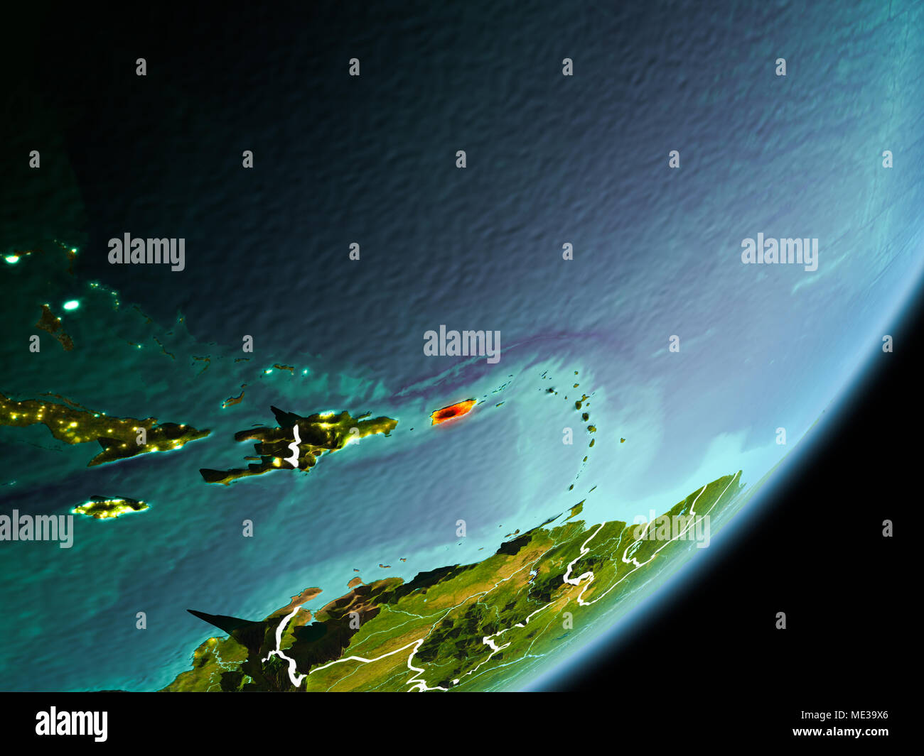 Puerto rico light map hi-res stock photography and images - Alamy