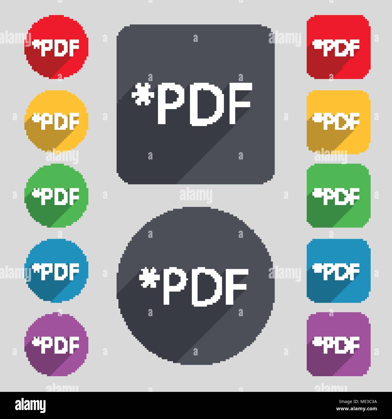 PDF file document icon. Download pdf button. PDF file extension symbol ...