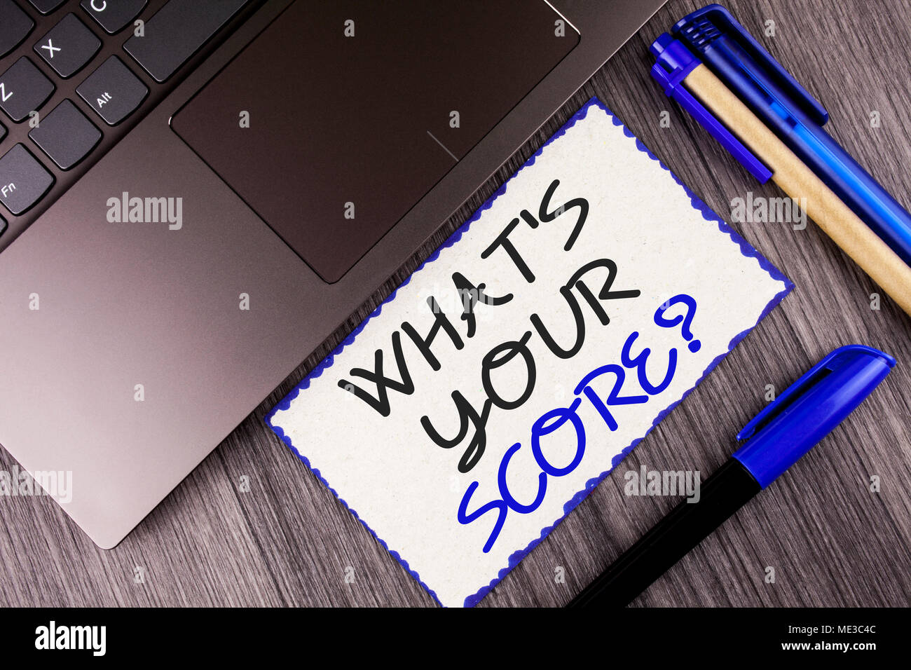 Word writing text What Is Your Score Question. Business concept for ...