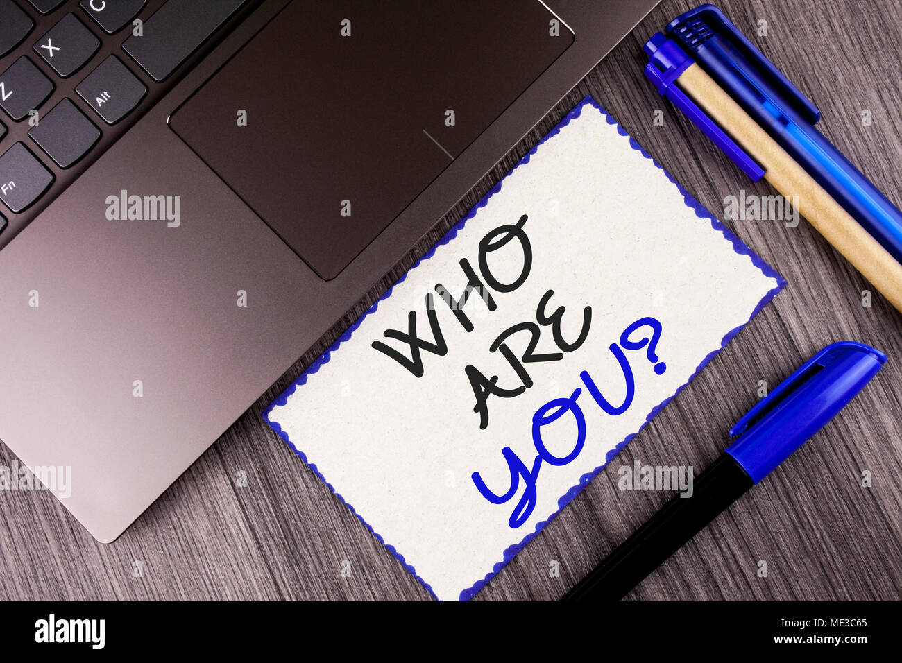 Word writing text Who Are You Question. Business concept for Introduce ...