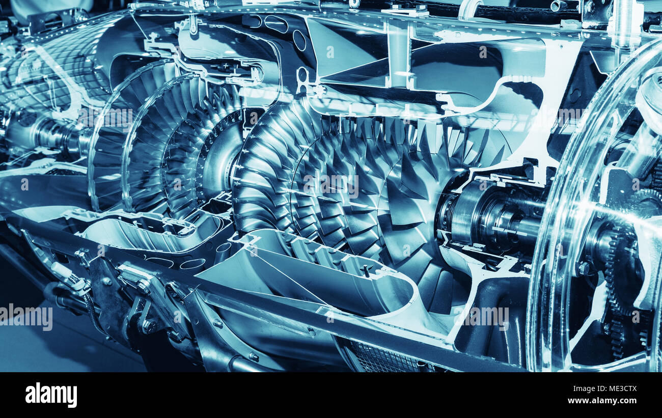 Turbine Engine Profile. Aviation Technologies. Aircraft jet engine ...