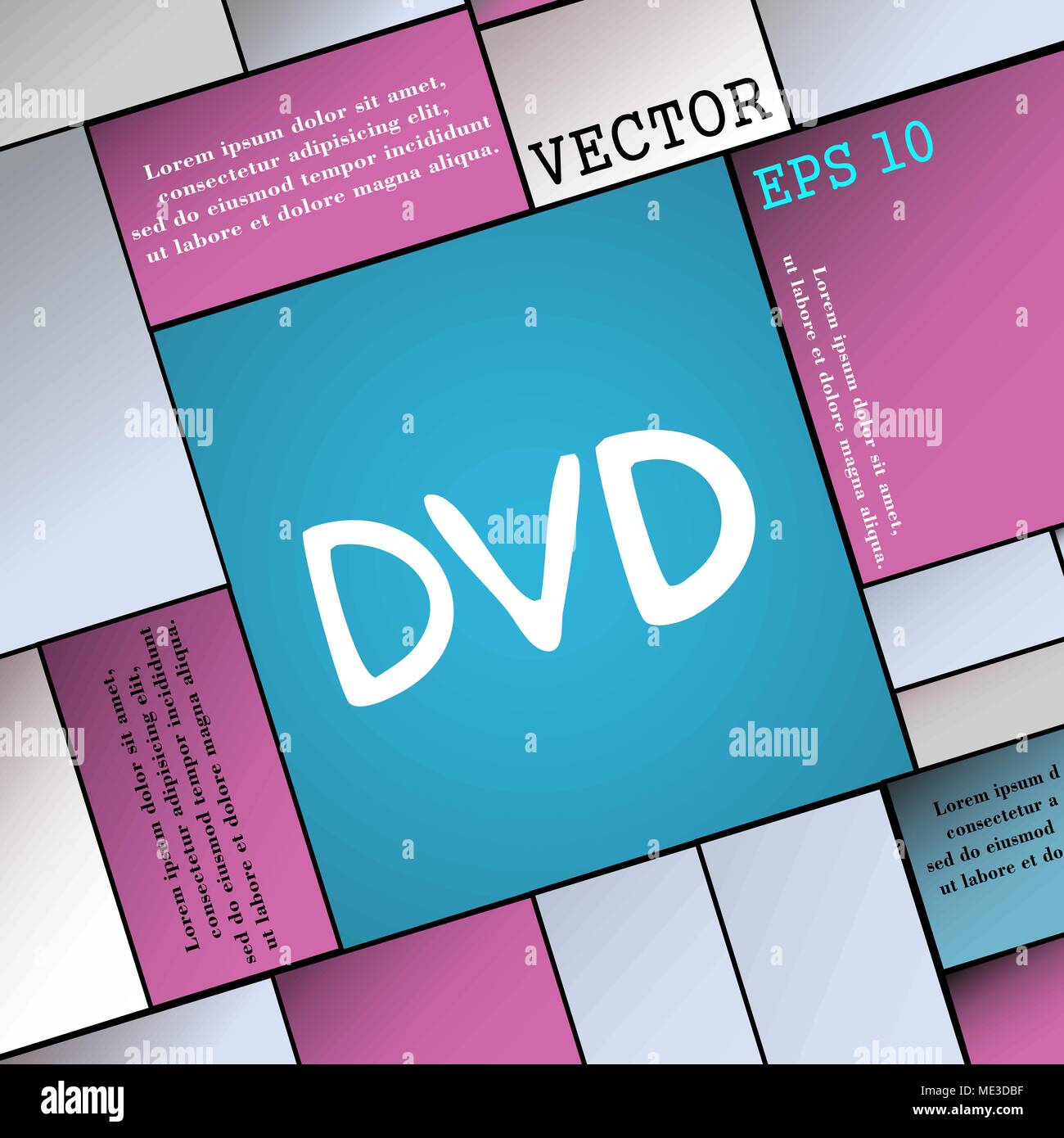 dvd icon sign. Modern flat style for your design. Vector illustration ...