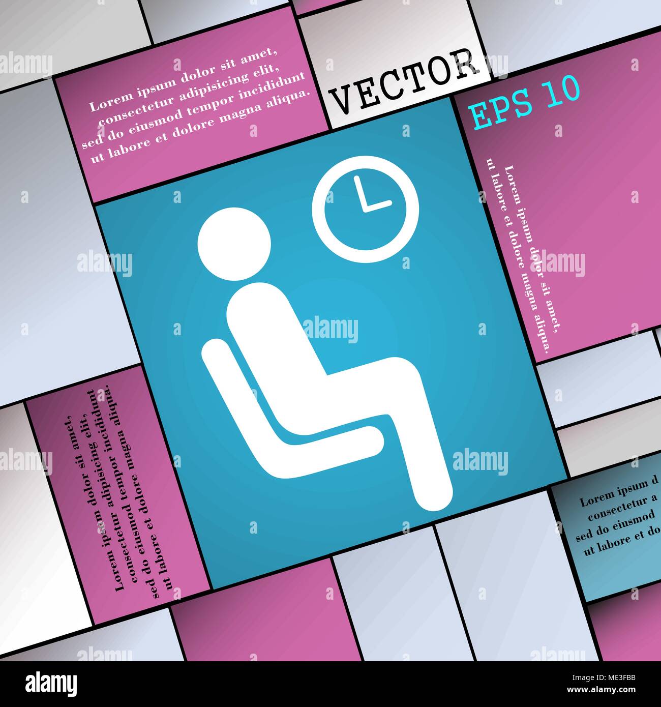 waiting icon sign. Modern flat style for your design. Vector ...