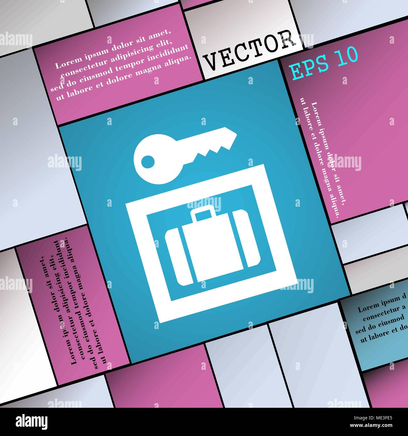 Luggage Storage icon sign. Modern flat style for your design. Vector ...