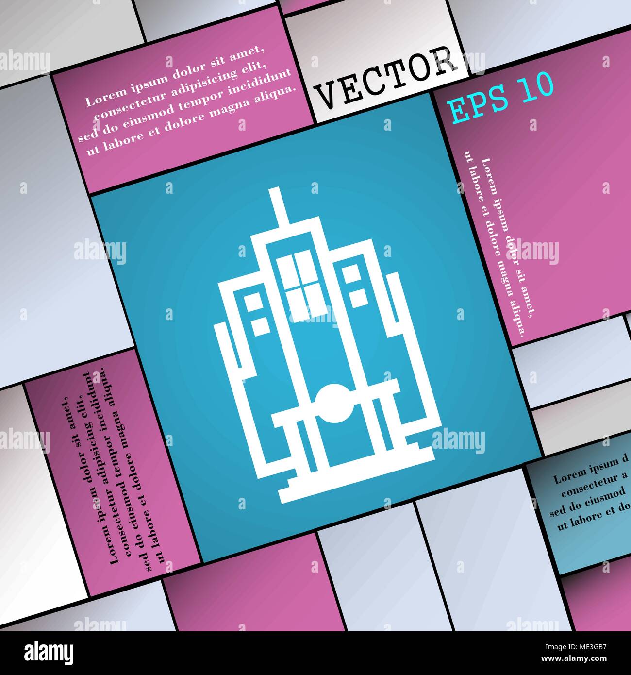 skyscraper icon sign. Modern flat style for your design. Vector ...