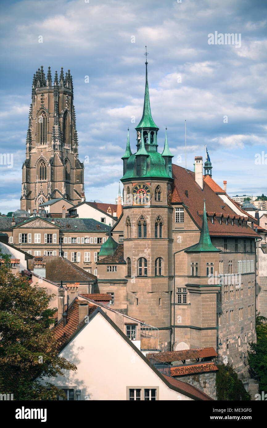 Old City of Fribourg skyline in Switzerland Stock Photo - Alamy