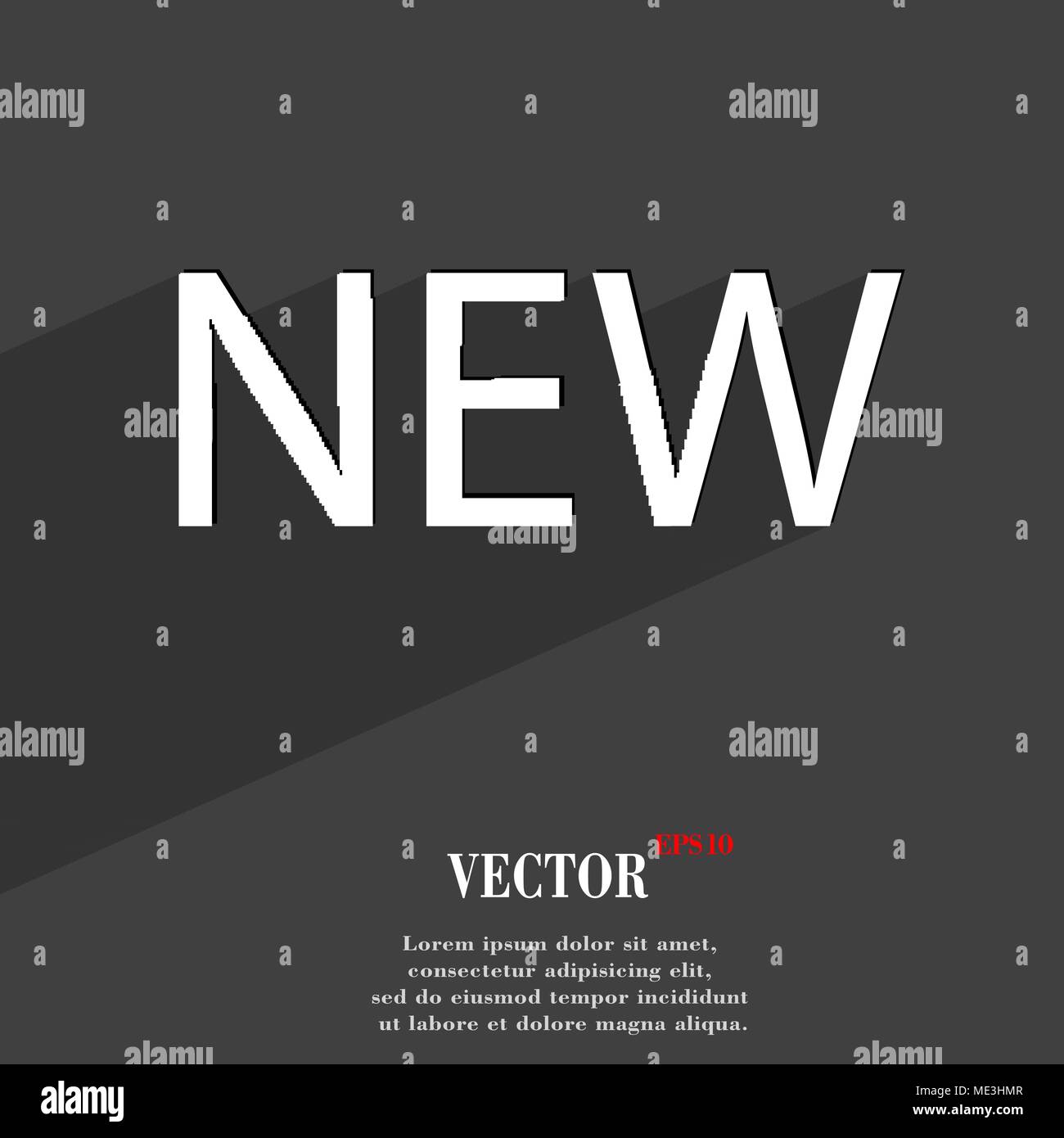 New icon symbol Flat modern web design with long shadow and space for ...