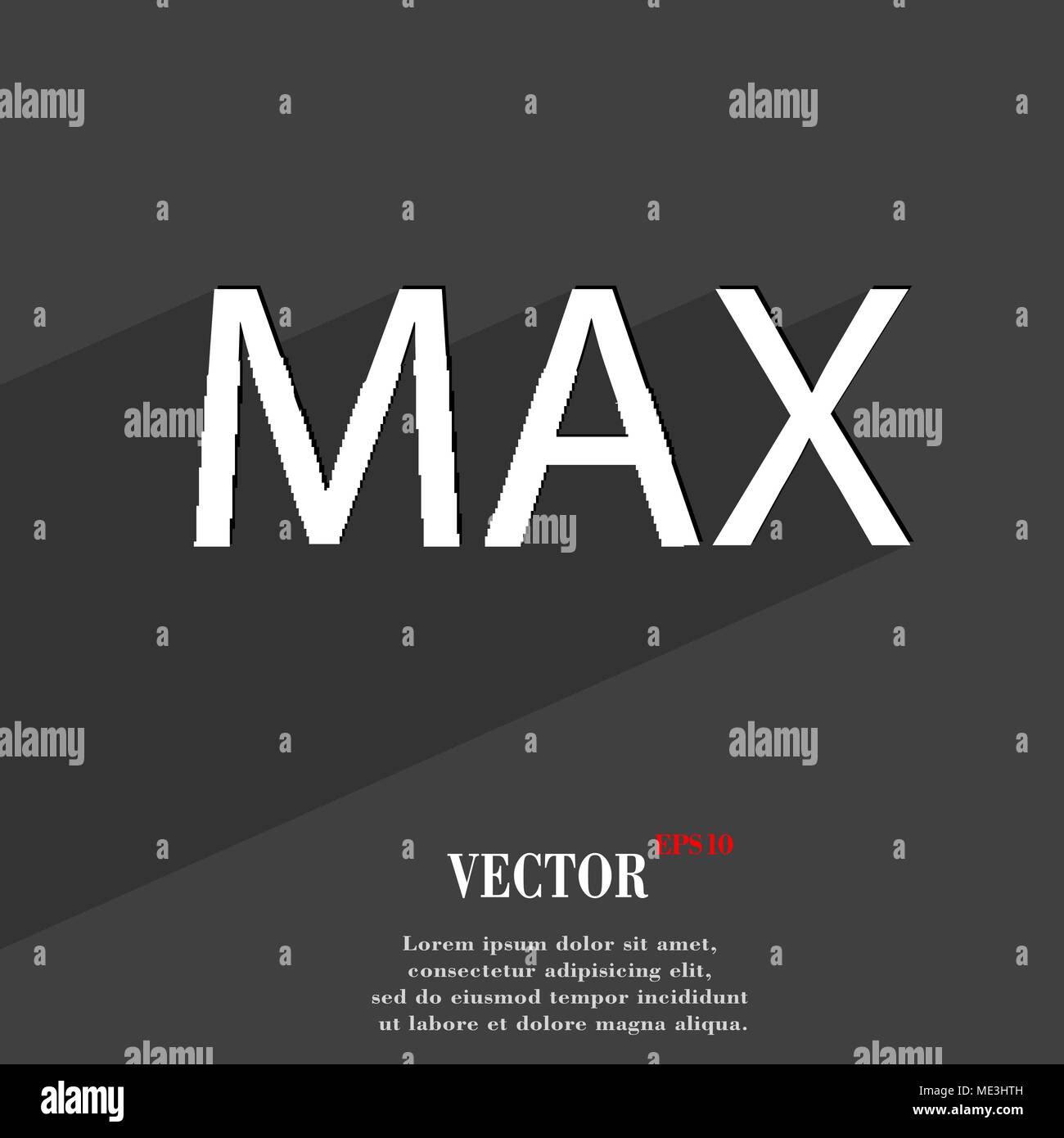 maximum icon symbol Flat modern web design with long shadow and space ...