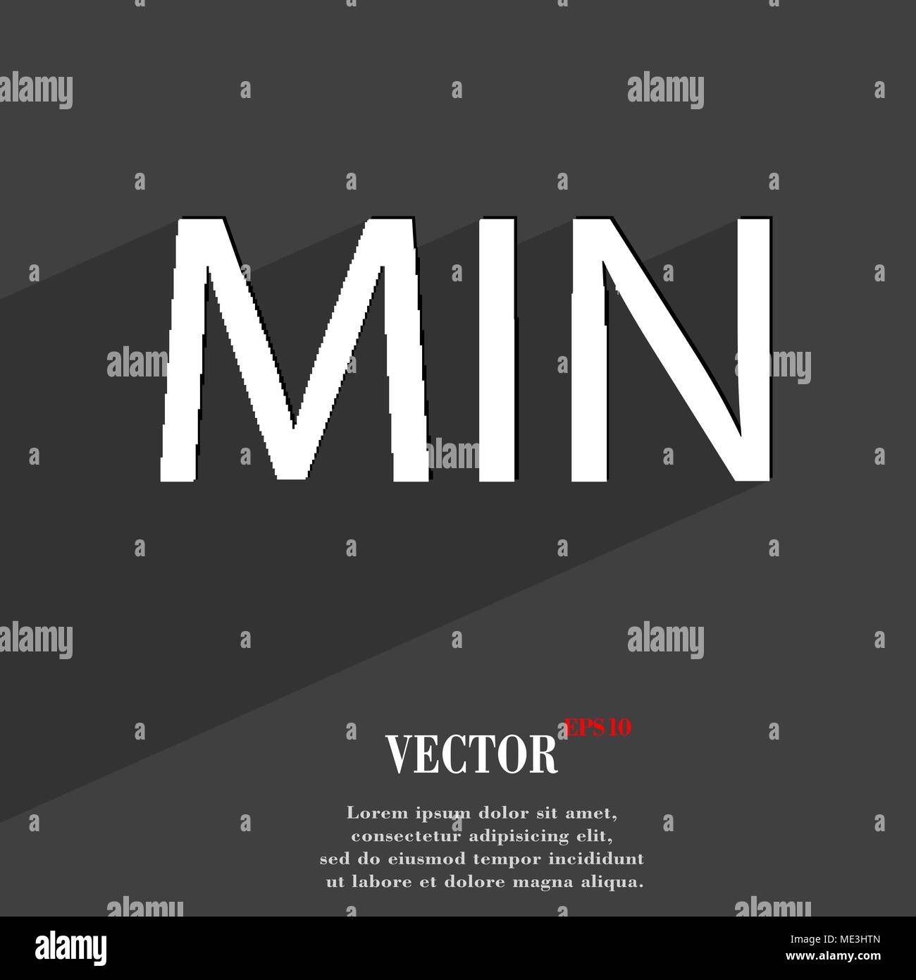 minimum icon symbol Flat modern web design with long shadow and space ...