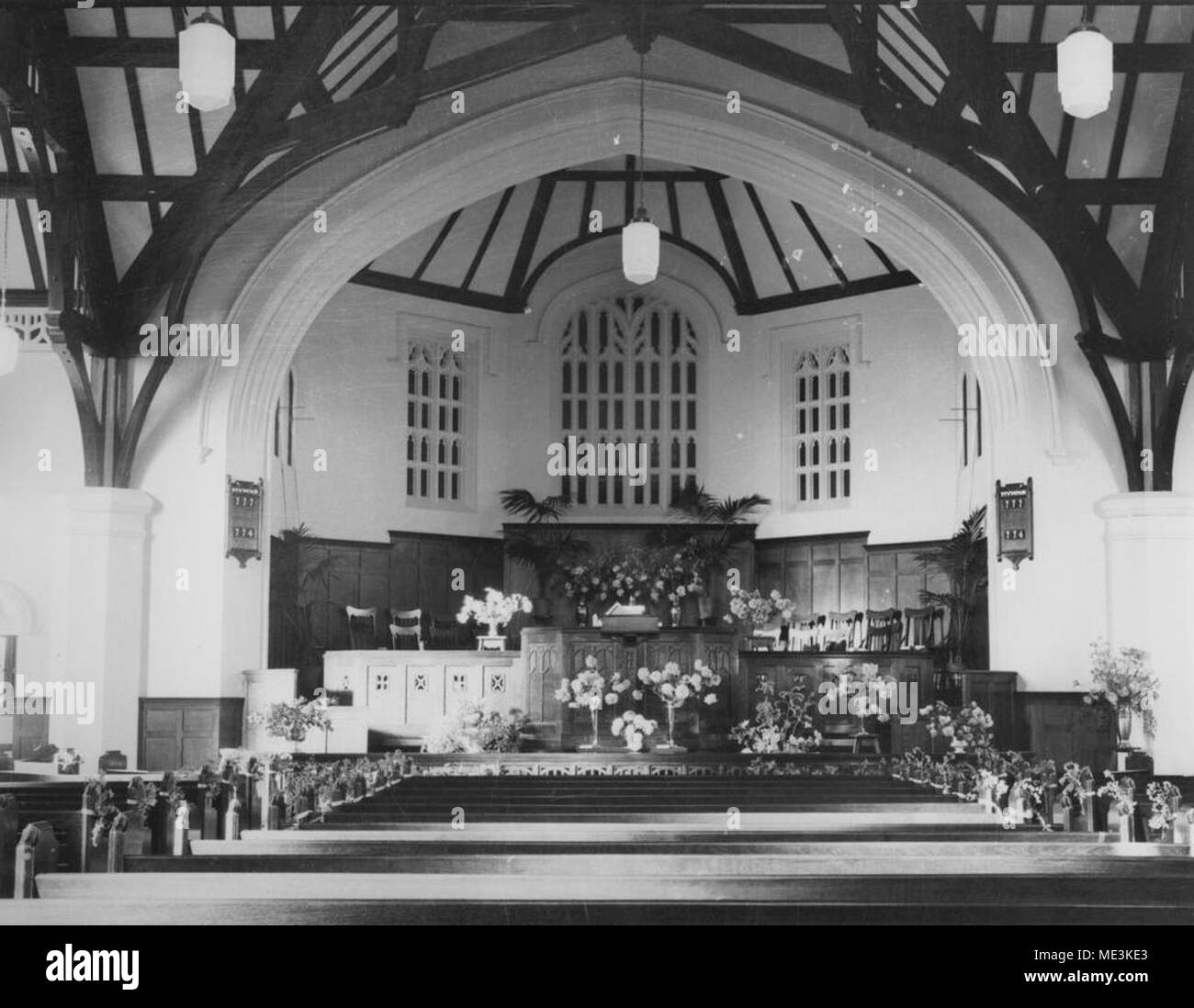 Inside the Methodist Church, Bundaberg, 1937 Stock Photo - Alamy